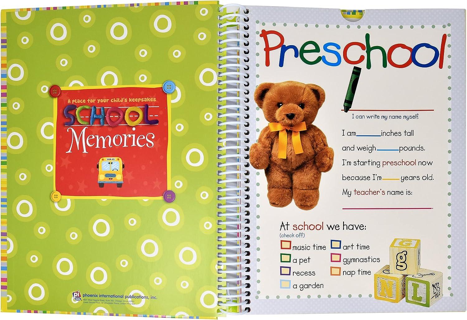 School Memory Book Album: Preschool to 12th Grade Keepsake Scrapbook ...