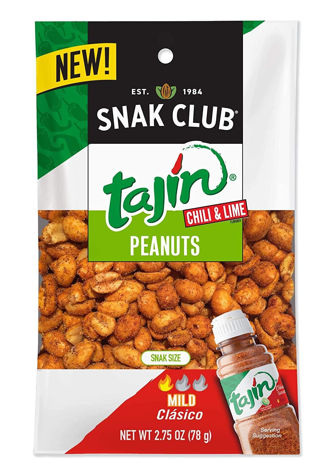Snak Club Tajin Peanuts Chili & Lime Mild in Heat Bold in Flavor Spicy ...