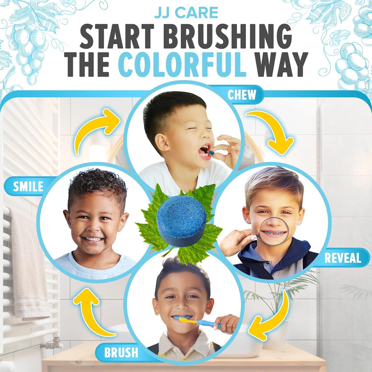 JJ Care Disclosing Tablets - 102 Count Grape Flavored Plaque Disclosing ...