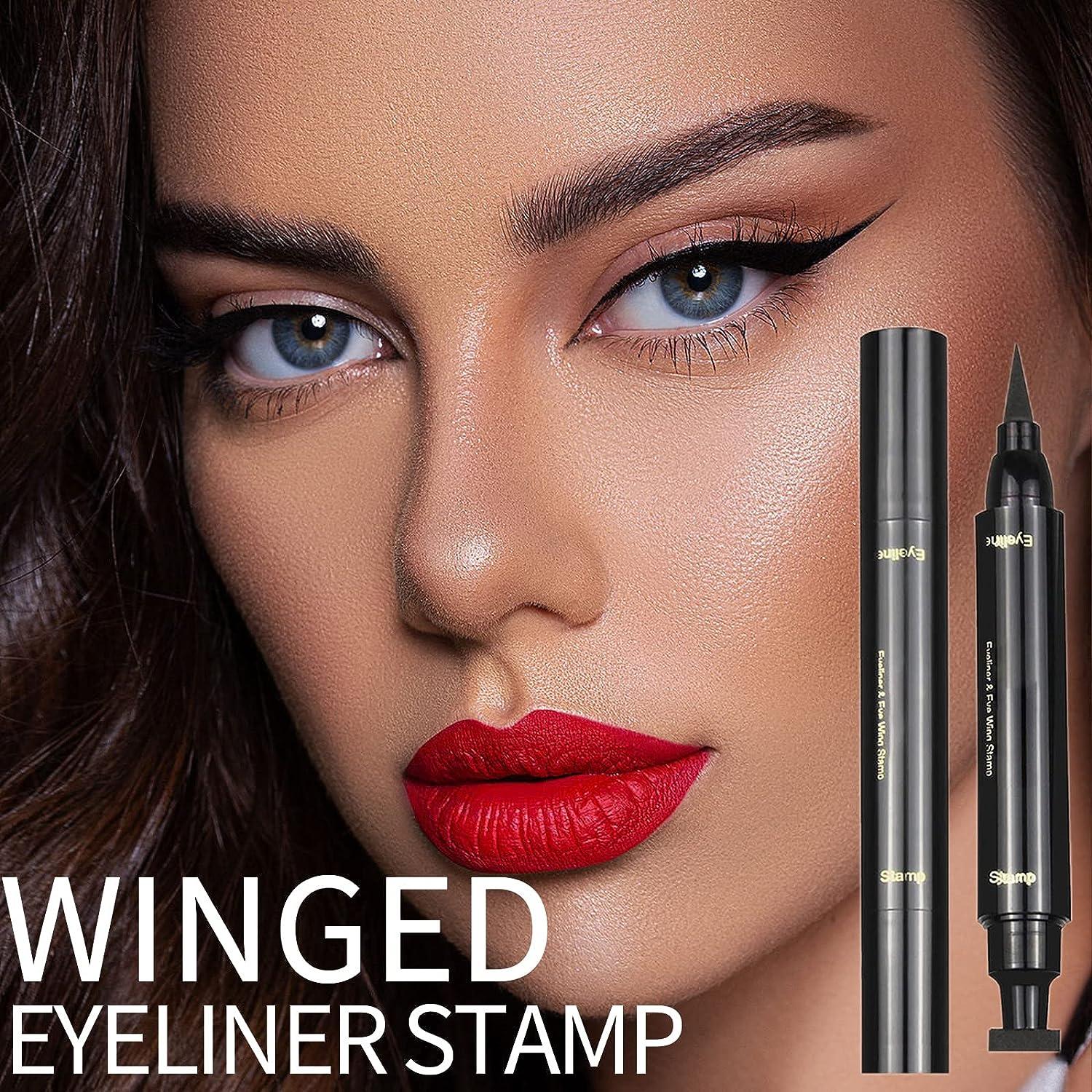 Erinde Winged Eyeliner Stamps Set - 4PCS Cat Eye Face Stamp Pen ...