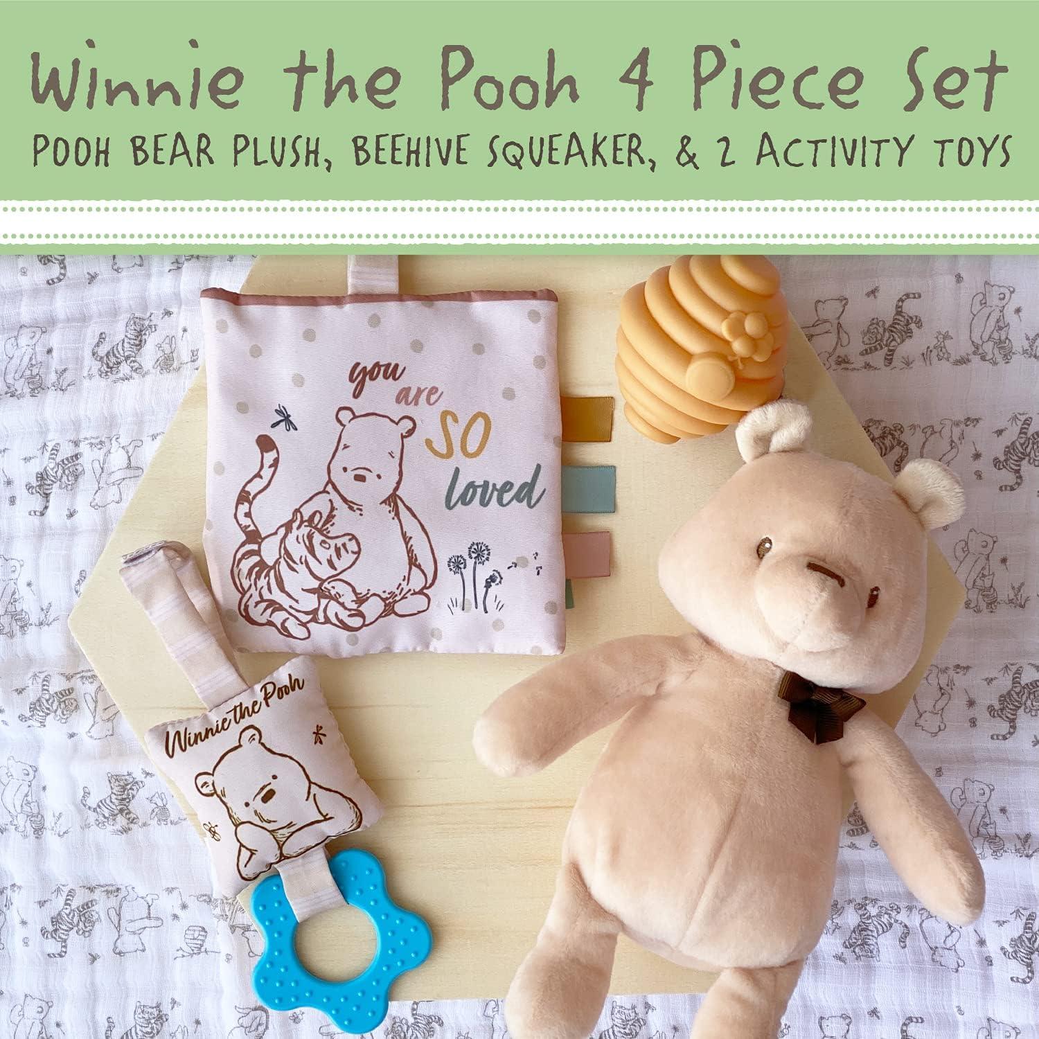 Kids Preferred Classic Pooh 4-Piece Set with Stuffed Animal Toy ...