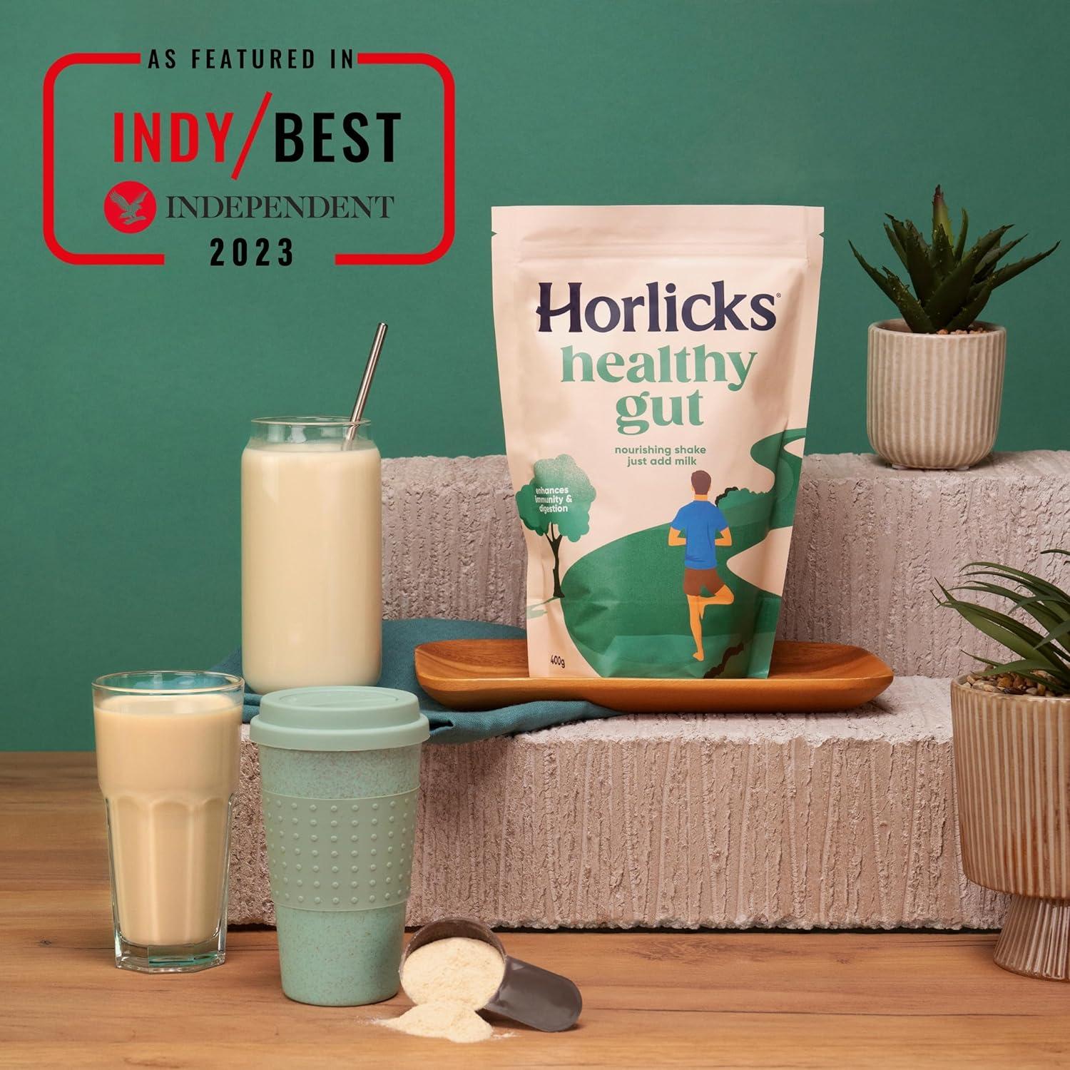 Horlicks Healthy Gut 400g: Malted Milk Protein Powder with Vitamin B12 ...