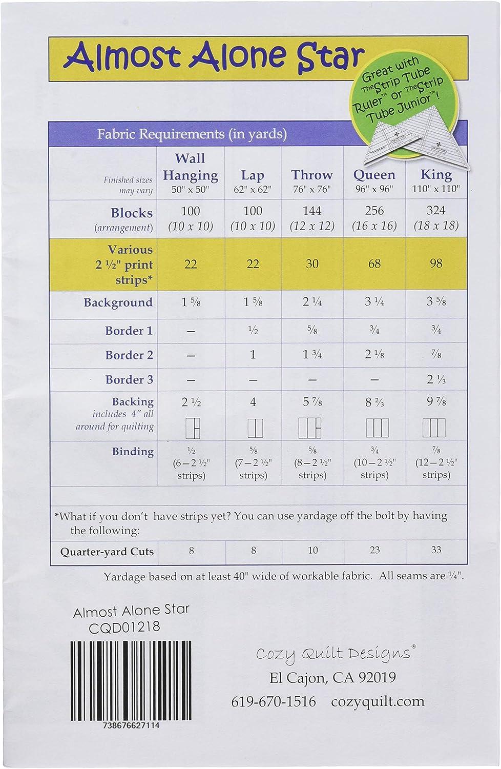 Cozy Quilt Designs Almost Alone Star Pattern - Create Stunning Quilts with Ease | Buy Now with ...