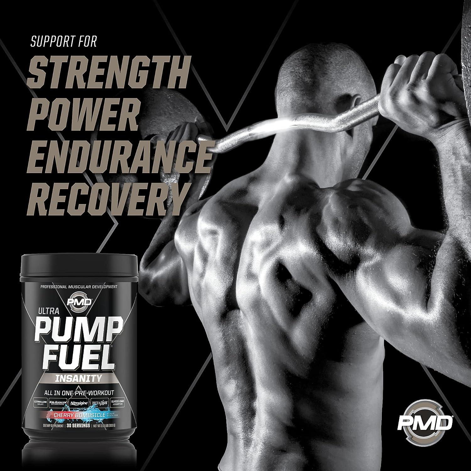 PMD Sports Ultra Pump Fuel Insanity - Pre Workout Drink Mix for Energy ...