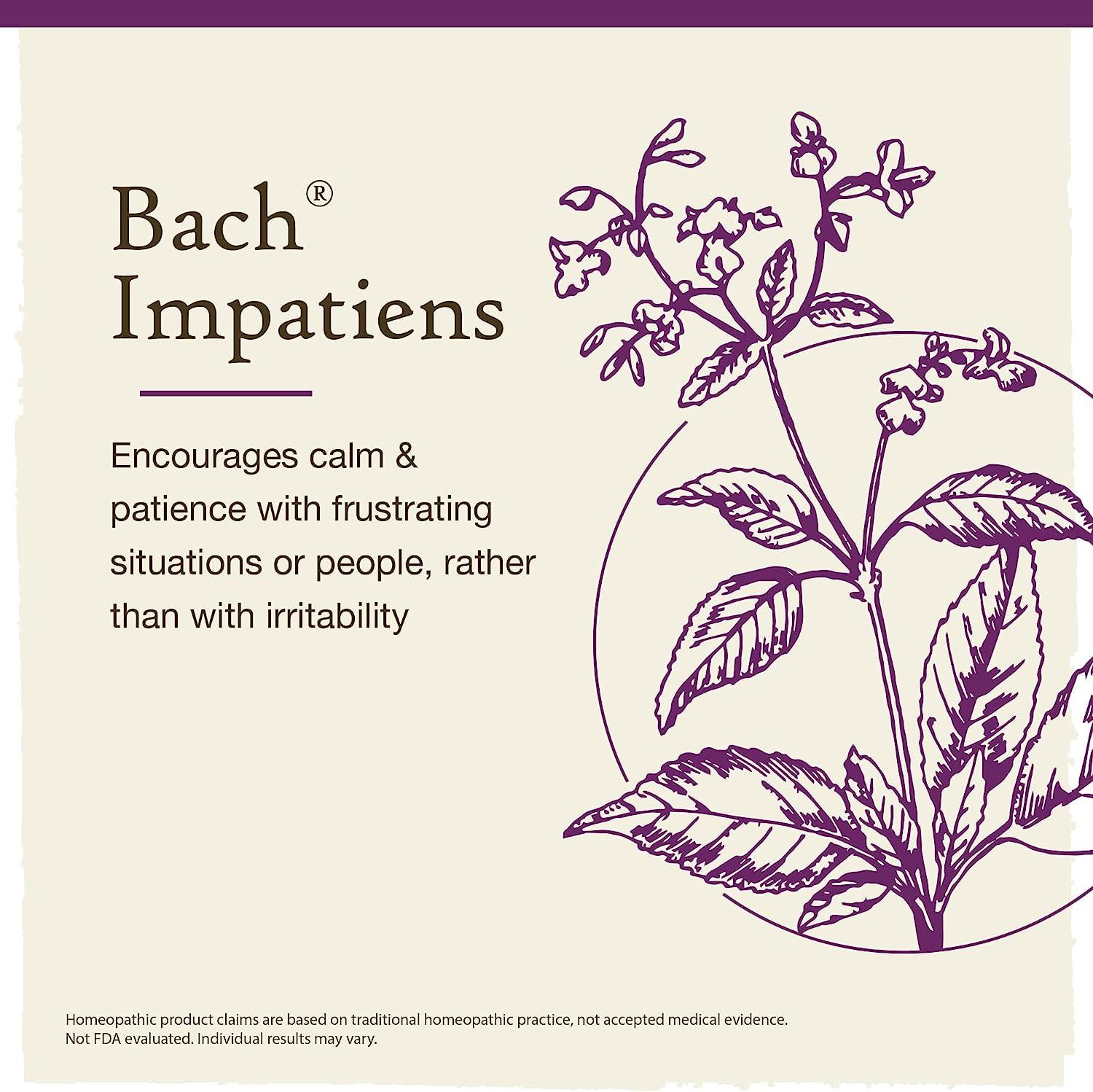 Bach Original Flower Remedies Impatiens for Patience - Non-Alcohol ...