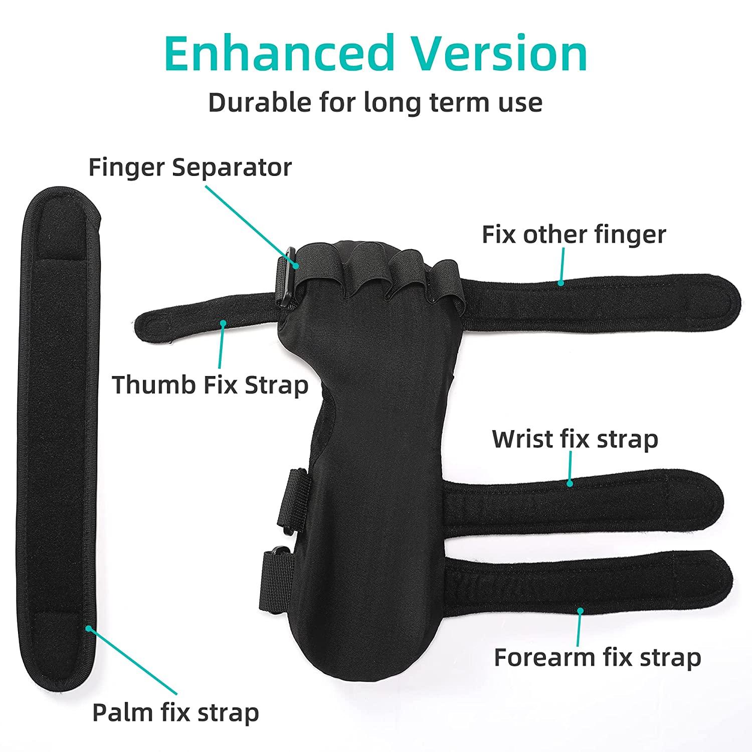 Fanwer Night Hand Splint - Wrist Finger Brace for Flexion Contractures ...