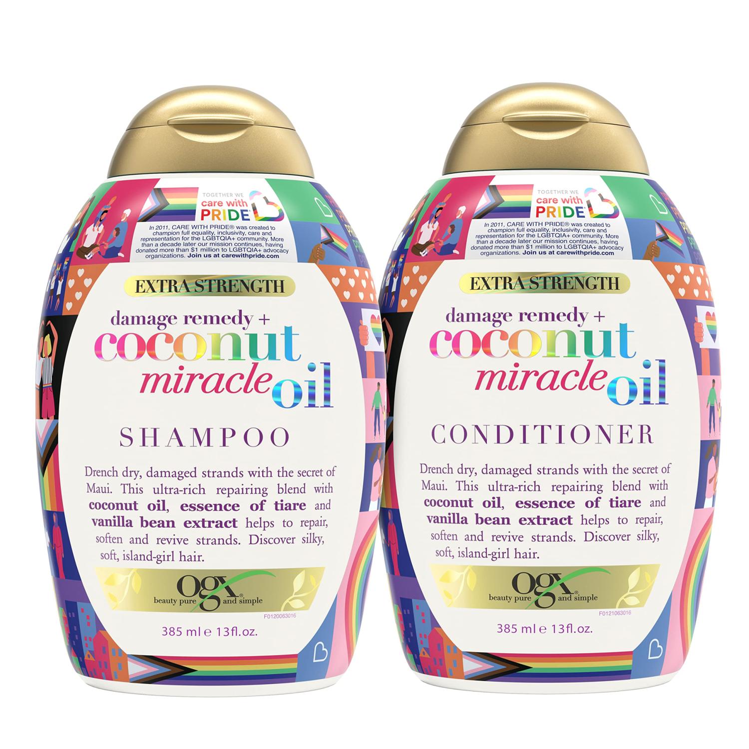 OGX Coconut Miracle Oil Extra Strength Shampoo & Conditioner Duo - 2 ...