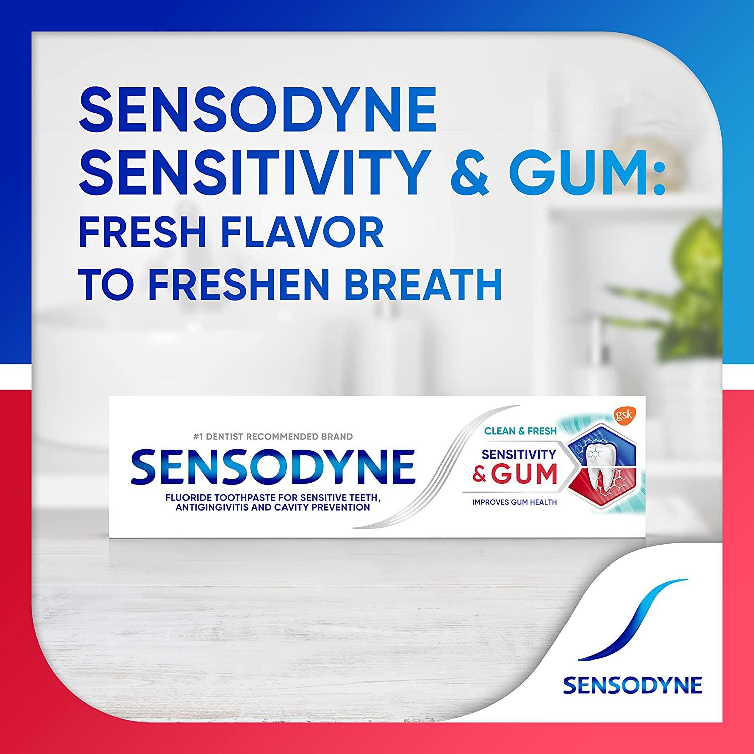 Sensodyne Sensitivity & Gum Sensitive Toothpaste 3.4oz (Pack of 4 ...