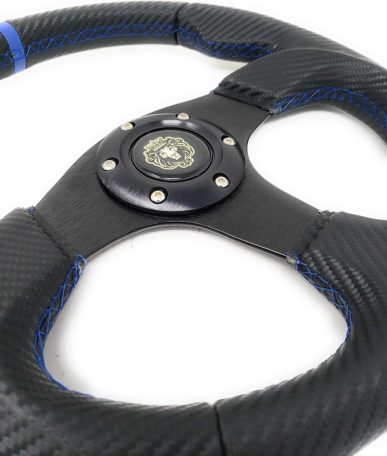 Blue Marine Boat Steering Wheel with 3-Spoke Design and Hub Adapter - 3 ...