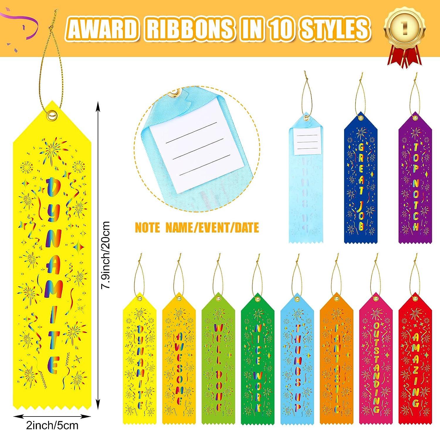 100 Pieces Winner Award Medal and Ribbons for Kids - Ideal for ...