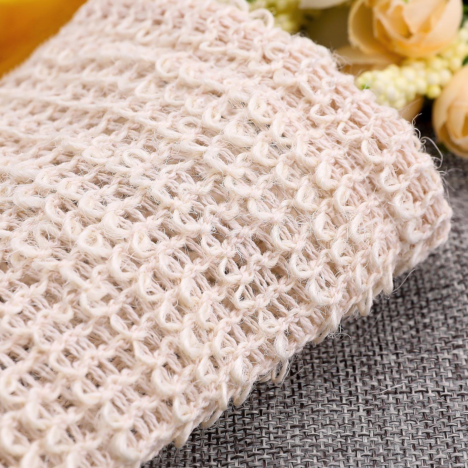 15-Piece Exfoliating Soap Saver Bag Set - Sisal Mesh Drawstring Pouch ...