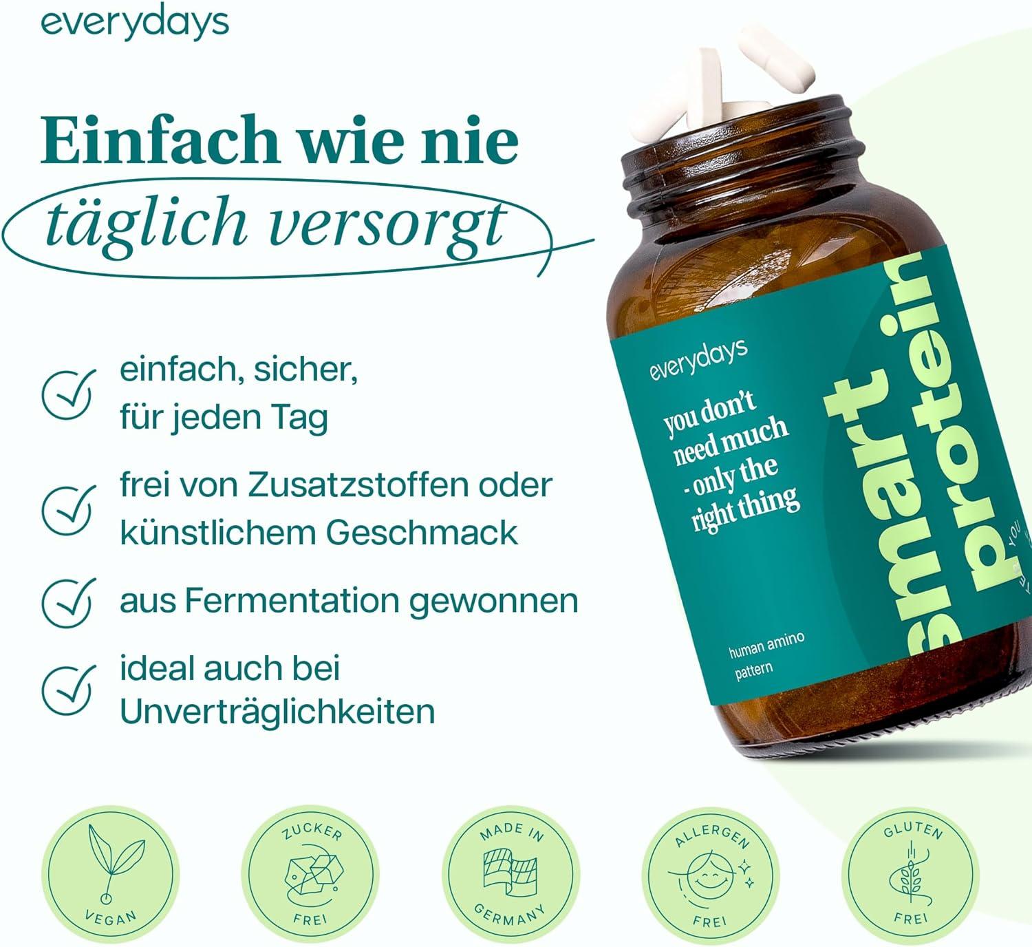 Everydays Smart Protein Tablets - 100% Pure Amino Acids Complex | Vegan ...