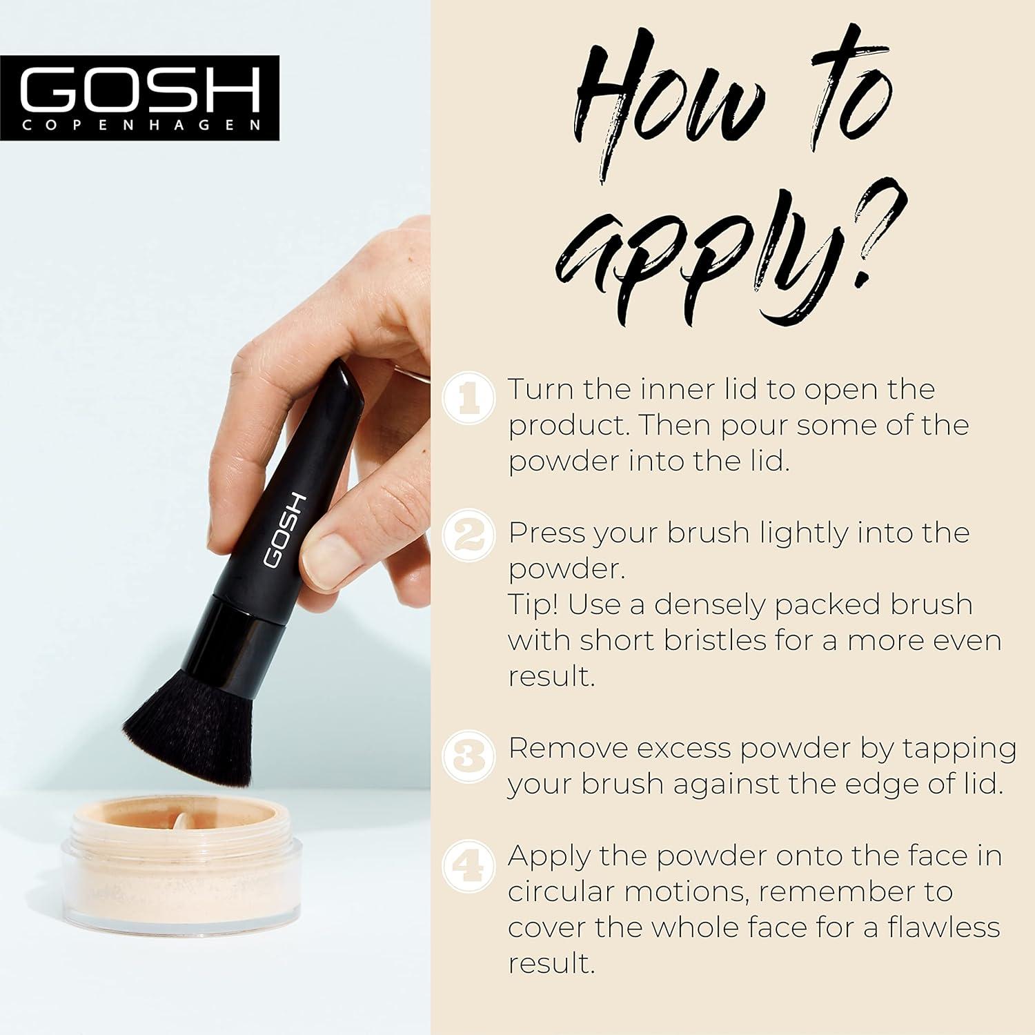 GOSH Mineral Powder Vegan Loose Fixation Powder | Matte & Long-Lasting ...