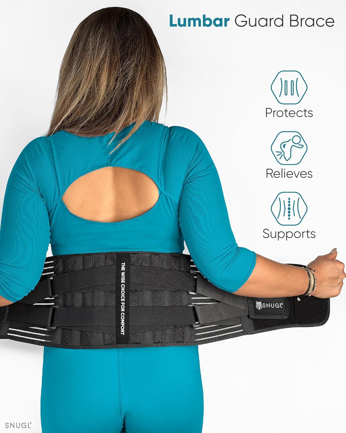 SNUGL Lower Back Support Belt | Lumbar Brace for Men and Women ...