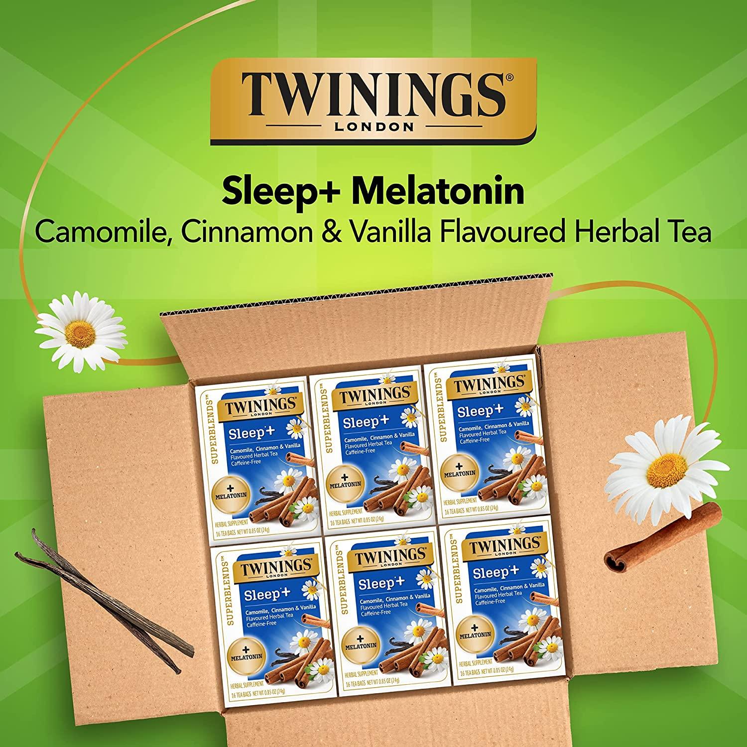 Twinings Superblends Sleep + Melatonin Camomile Tea | Cinnamon ...