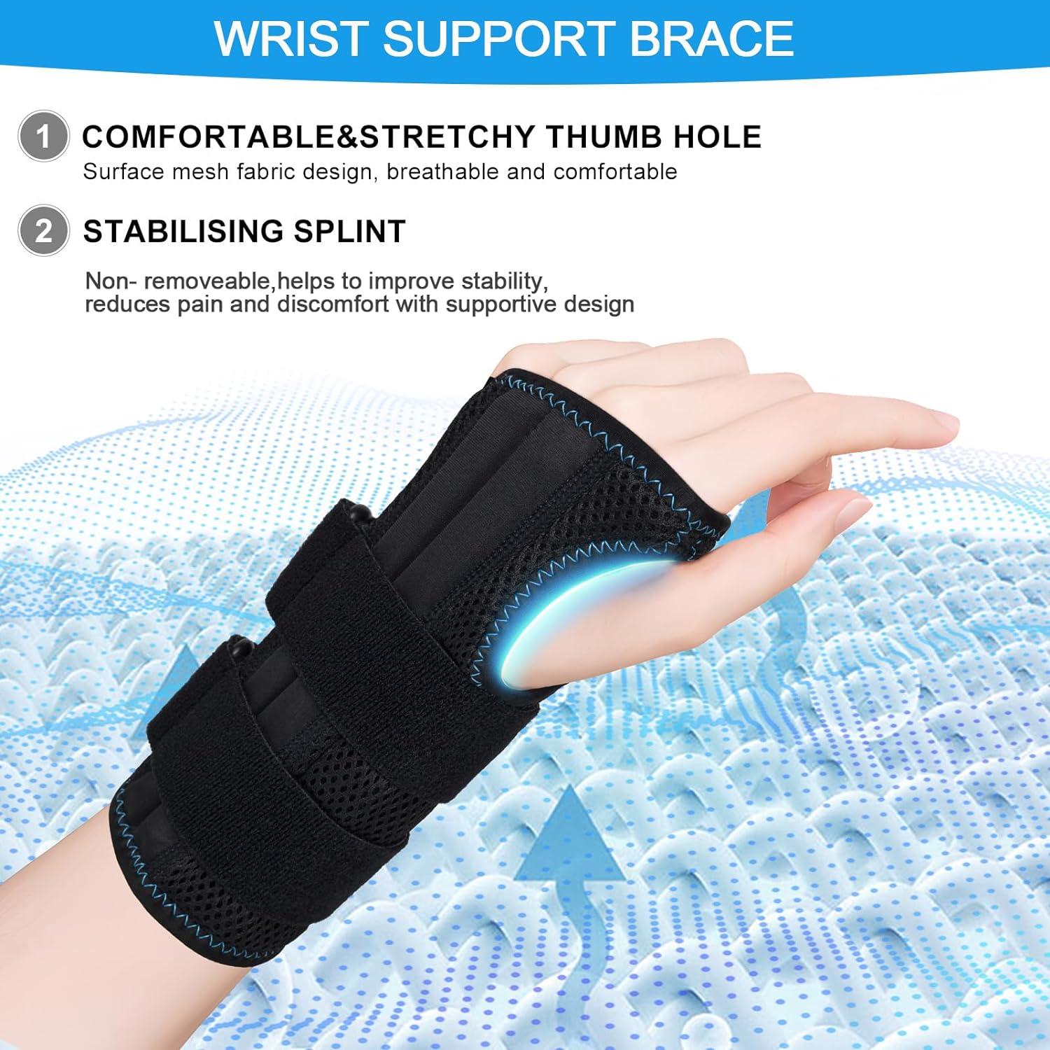 EVXVE Wrist Support Brace with Metal Splints - Relieve Carpal Tunnel ...