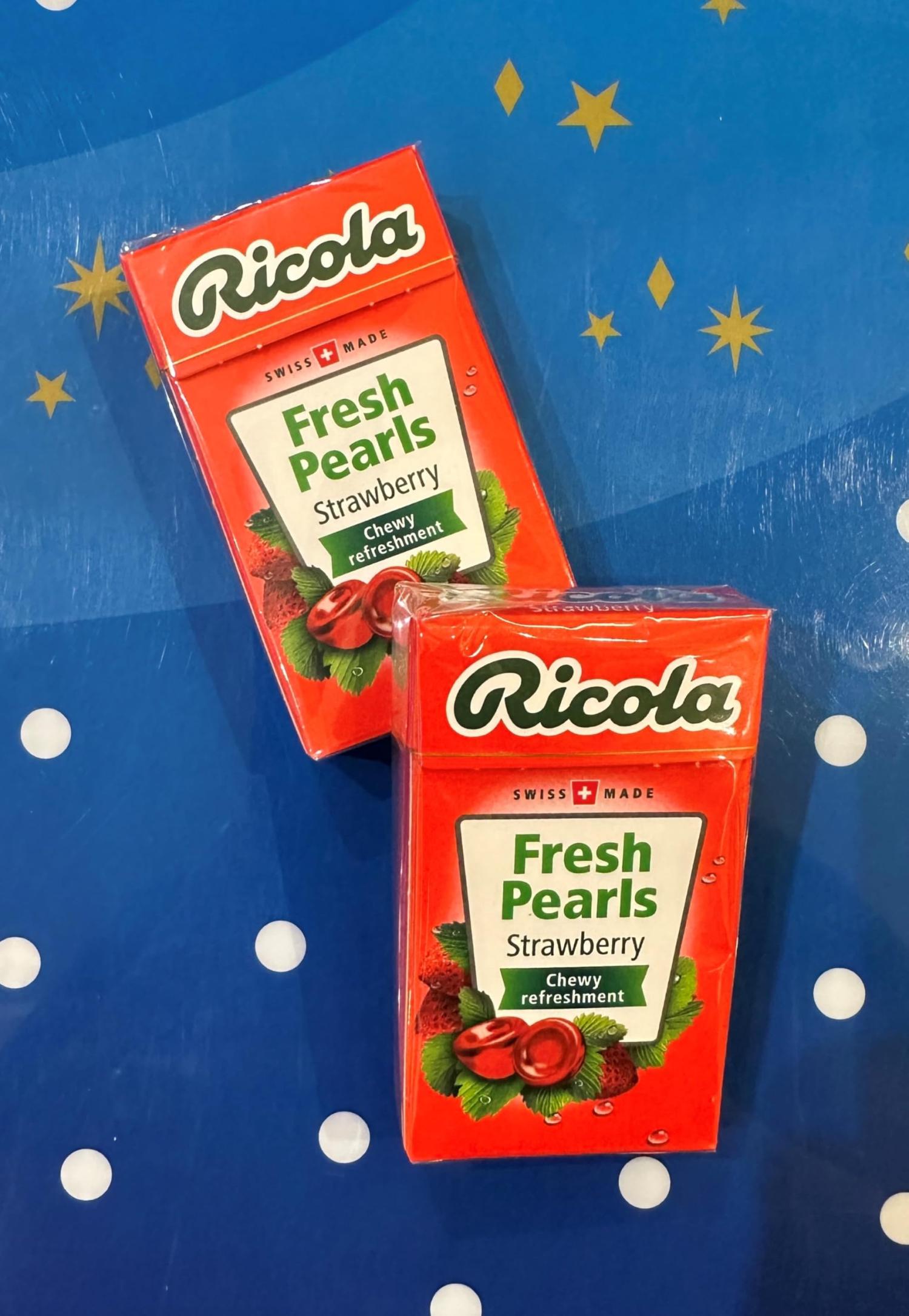 2 Packs Swiss Made Strawberry Fresh Pearls Chewy Candy