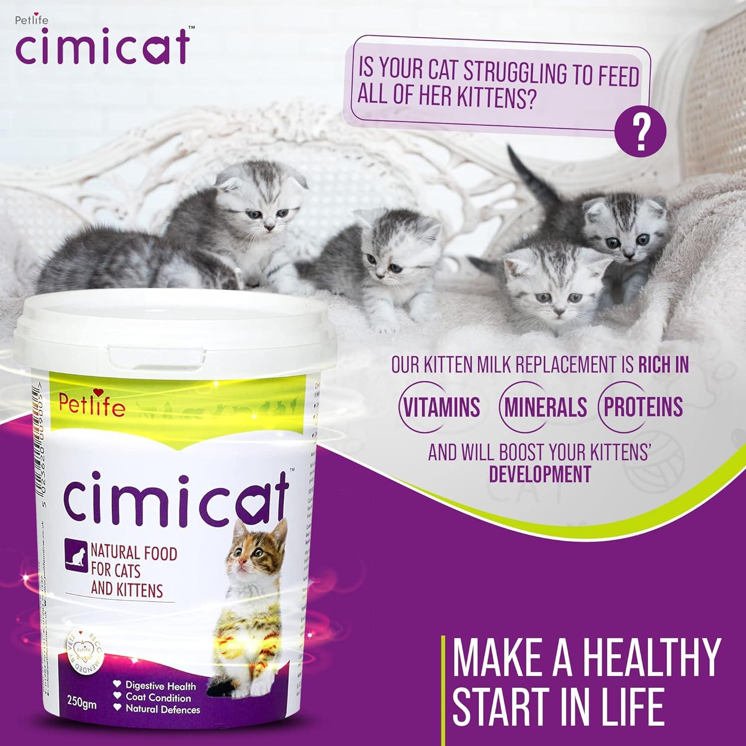 Petlife Cimicat Kitten and Cat Milk Supplement - Vet Recommended ...