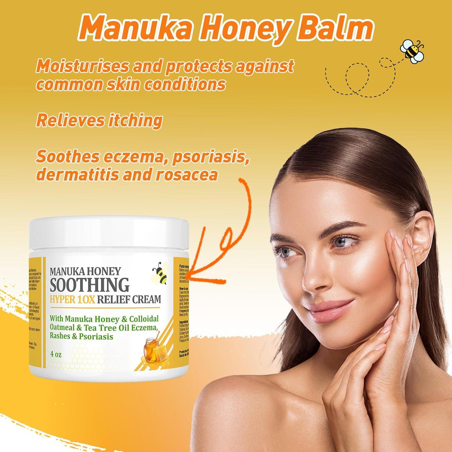 Manuka Honey Draw Salve Cream for Seborrheic Dermatitis Eczema Rosacea ...