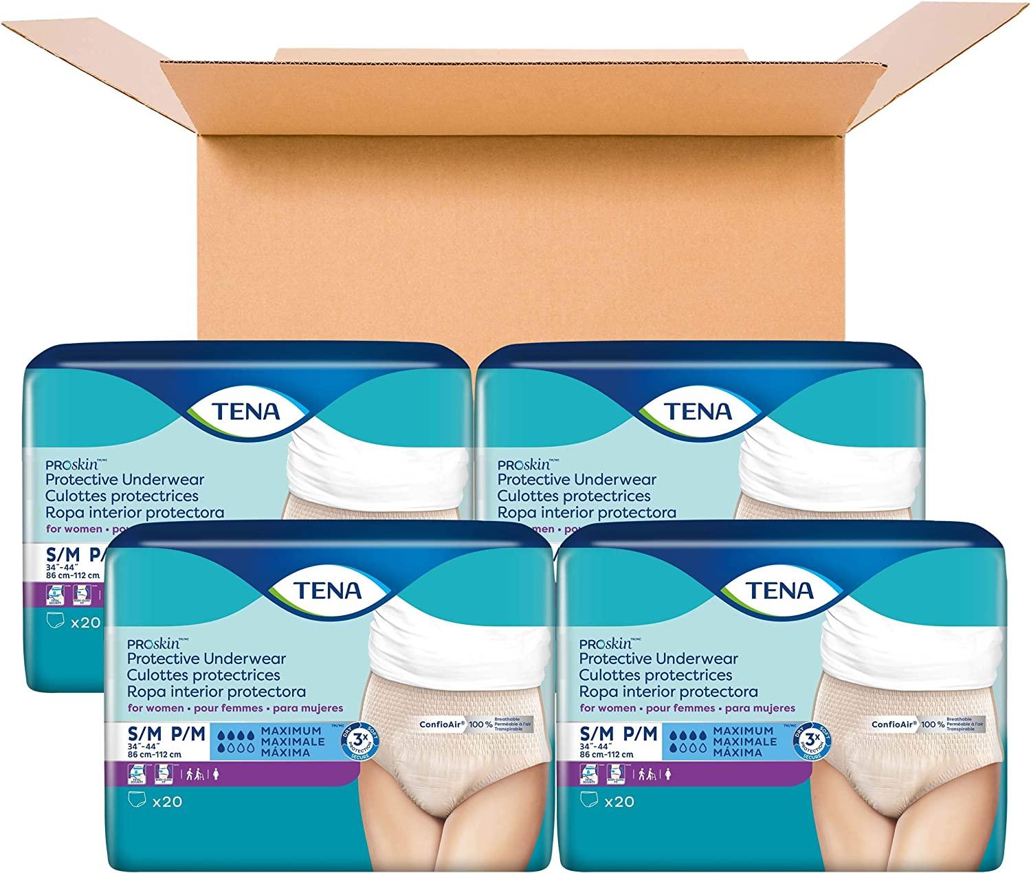 TENA ProSkin Incontinence Underwear for Women - Maximum Absorbency ...