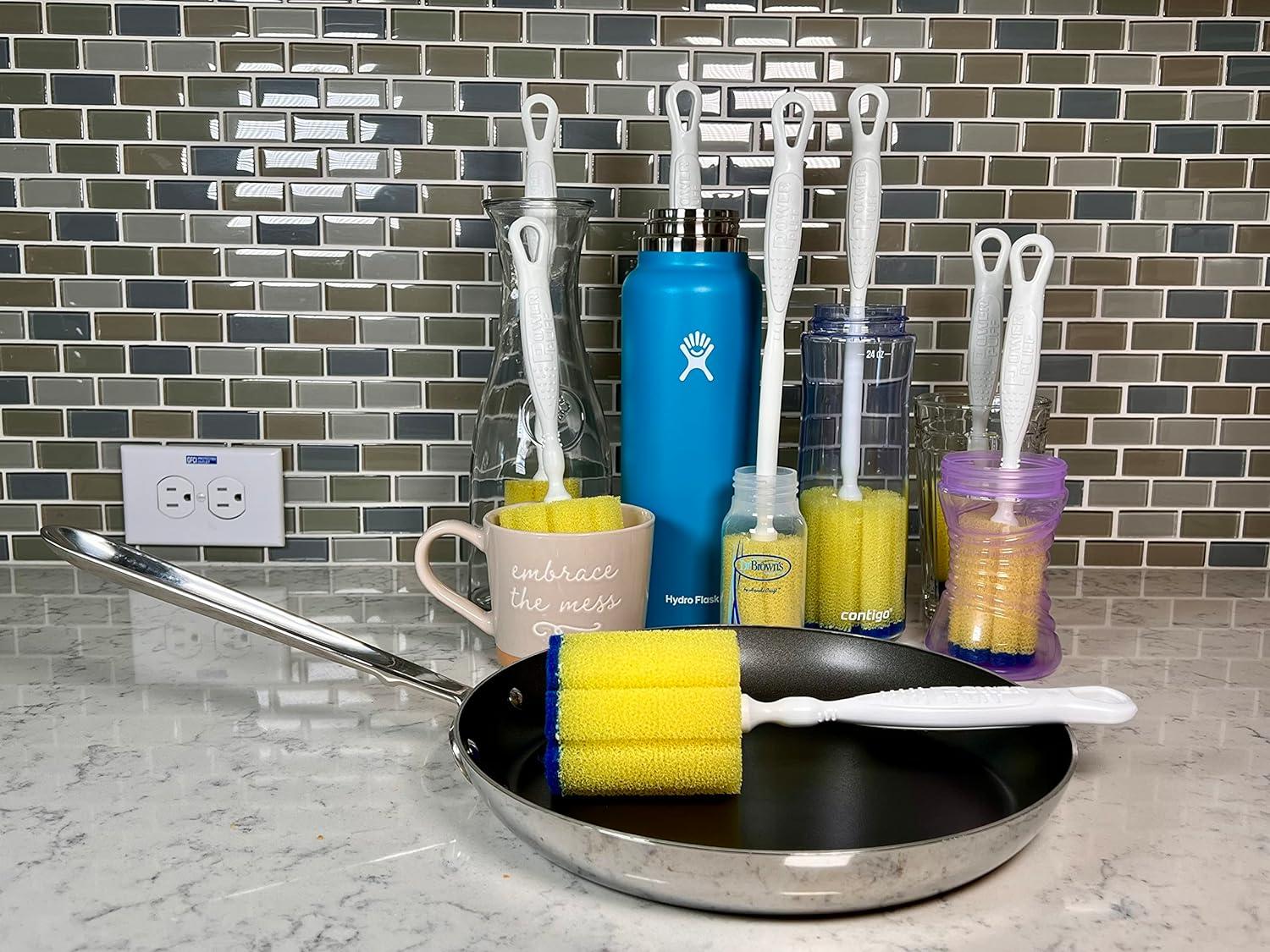 PowerPuff Original 10 Handheld Dish Sponge & Bottle Scrubber | Non ...