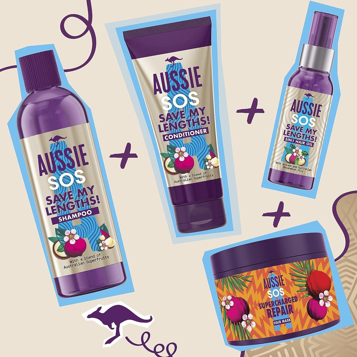 Aussie Repair Hair Mask with Jojoba Oil - Vegan Hair Treatment for Dry ...