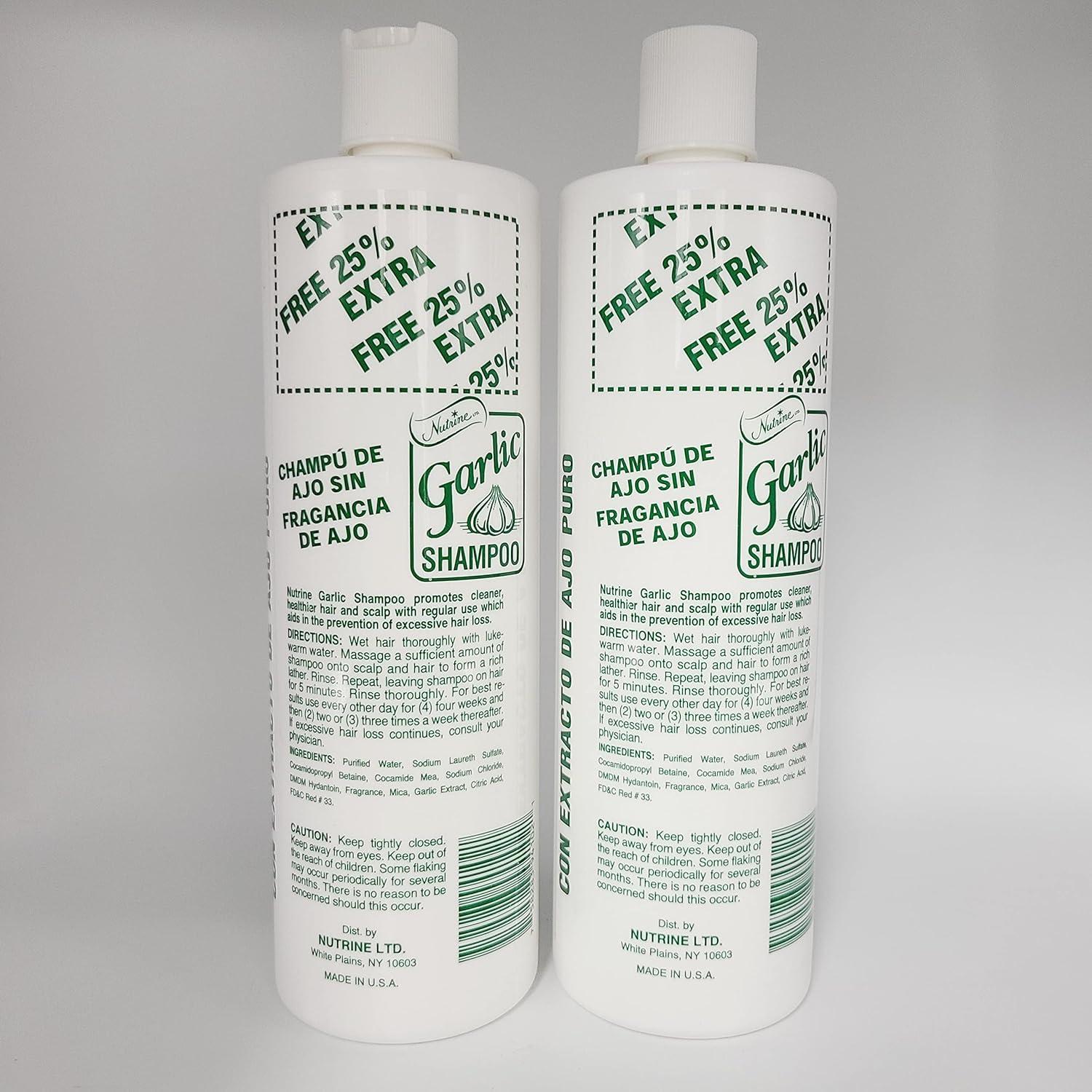 Nutrine Unscented Garlic Shampoo 20 oz (591ml) - Pack of 2 | Buy Now ...