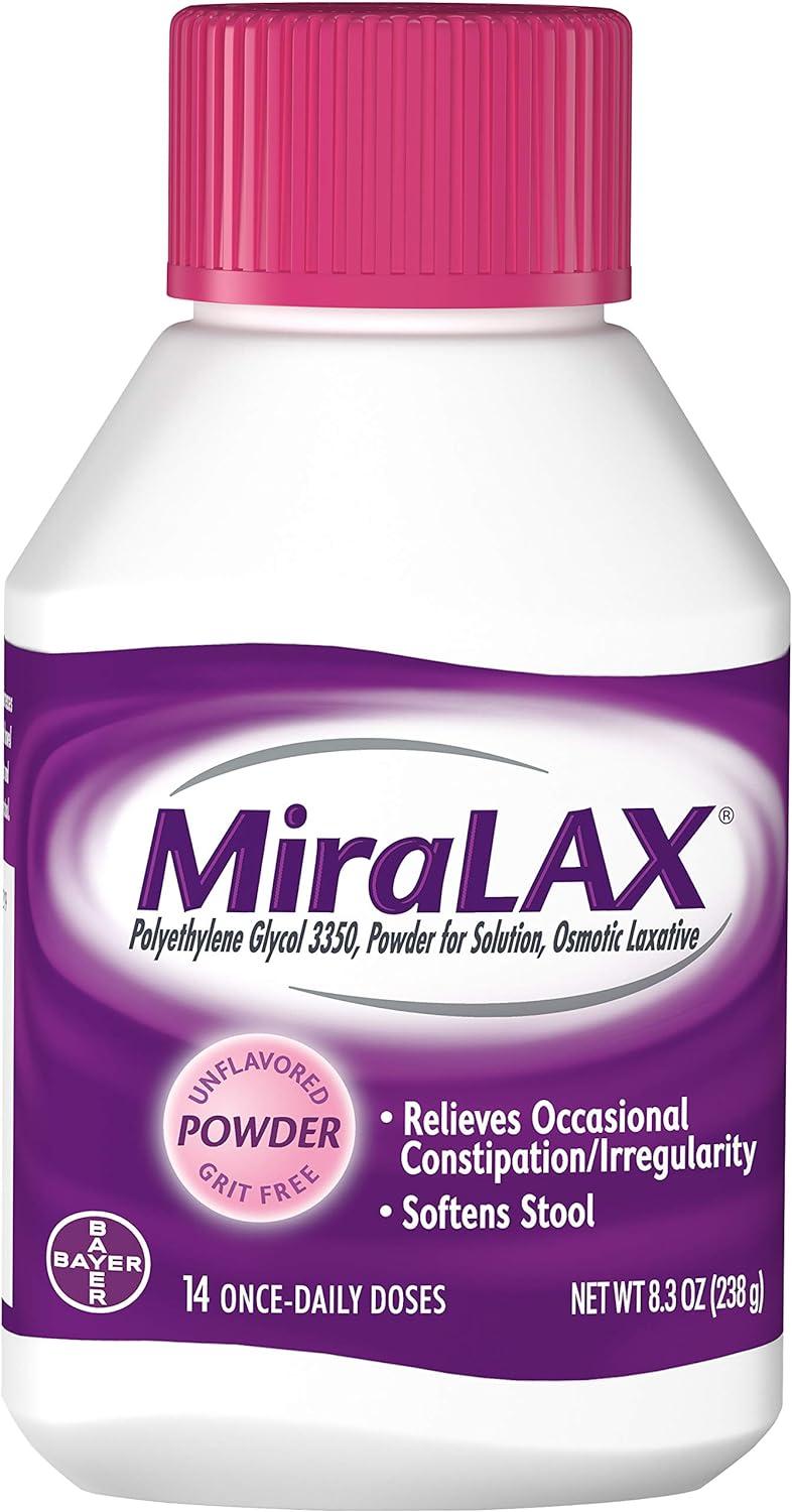 MiraLAX Laxative Powder 8.3 oz for Gentle Constipation Relief