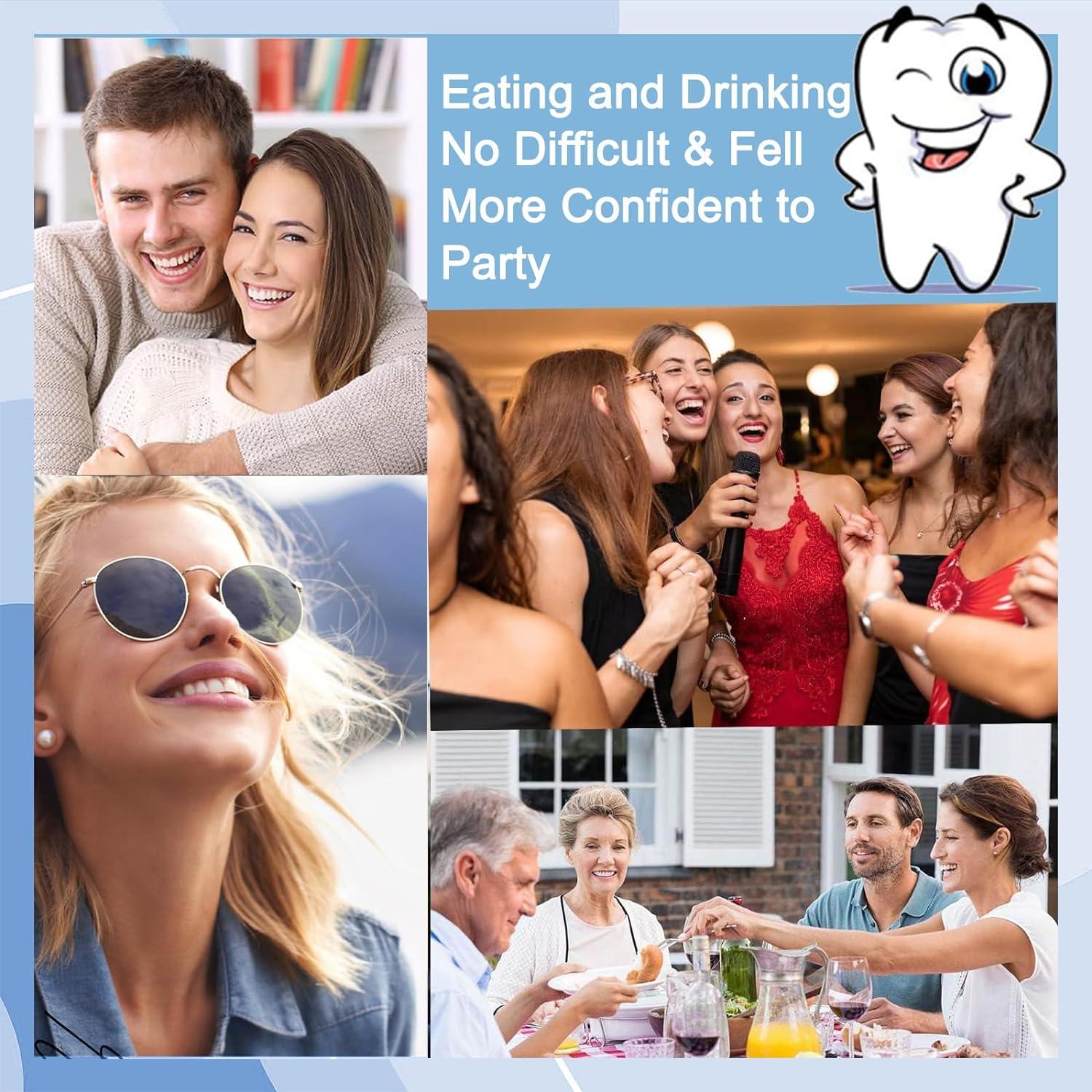 2 Pairs Smile Teeth Veneers - Comfort Instant Cosmetic Dental Solution ...