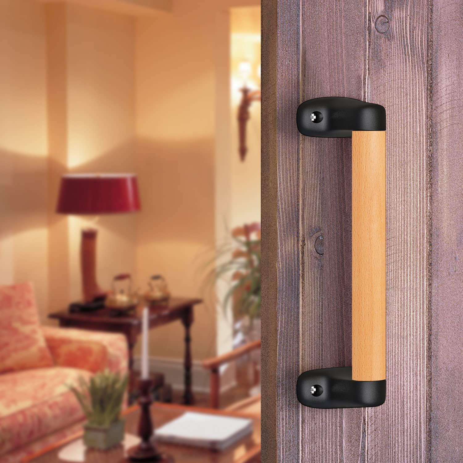 SELEWARE 12 Wood Handle Playground Safety Grab Bar - Indoor Outdoor ...