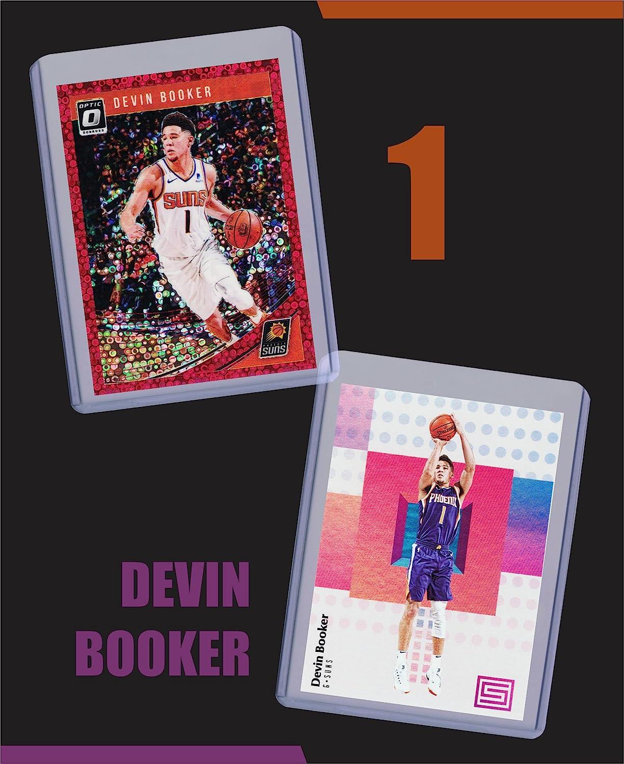 Devin Booker Basketball Cards Assorted Bundle - 5 Phoenix Suns Trading ...