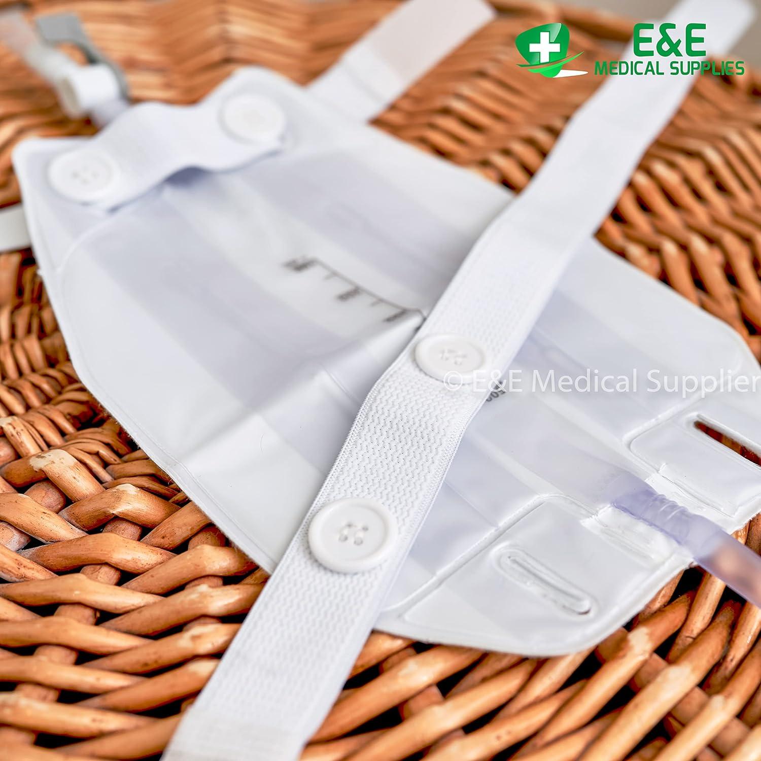 500ml Urine Leg Bag with Long Tube and Lever Tap Valve - Sterile Fabric Back Drainage | Buy Now ...
