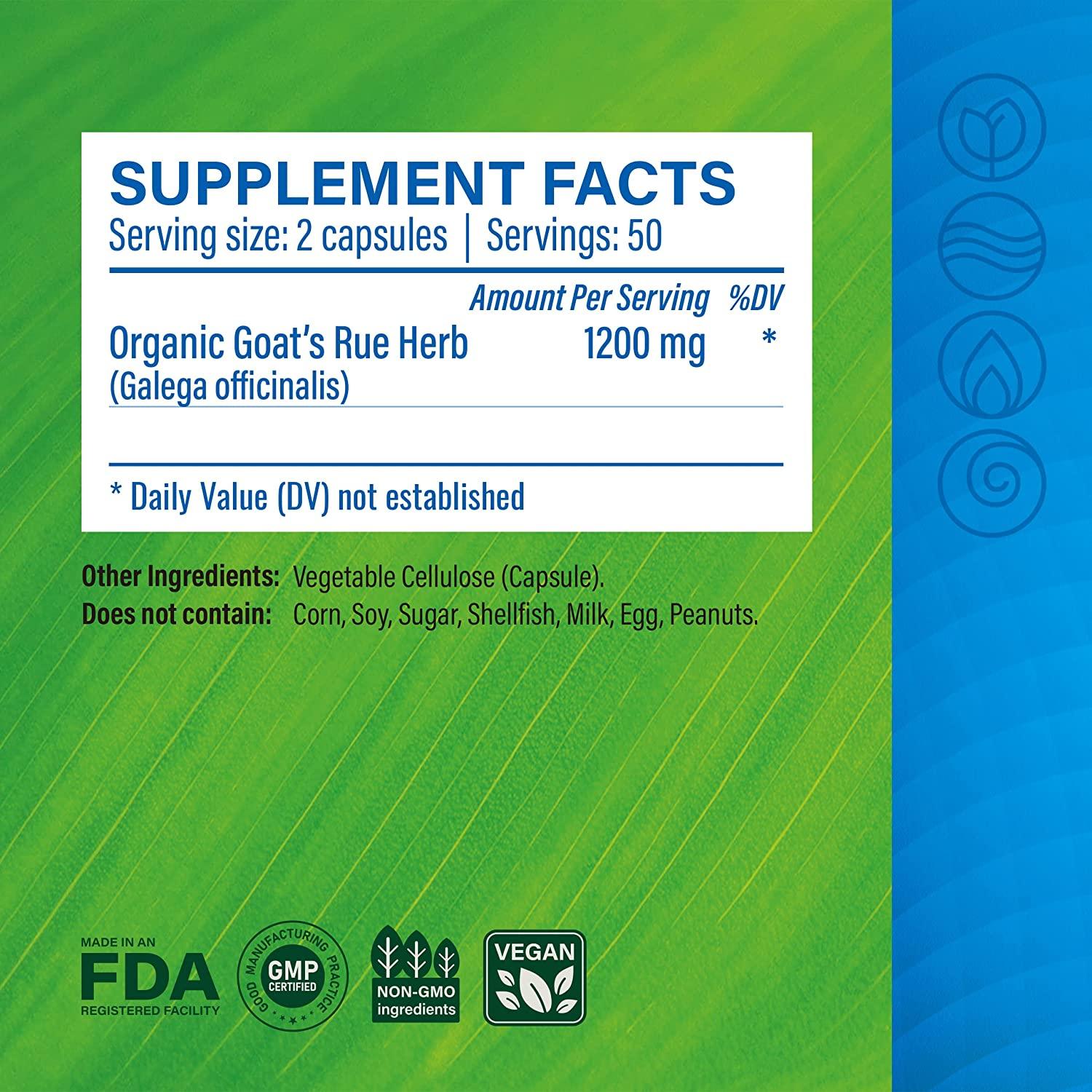 Mauwe Herbs Goat's Rue Herbal Supplement - Organic Breastfeeding ...