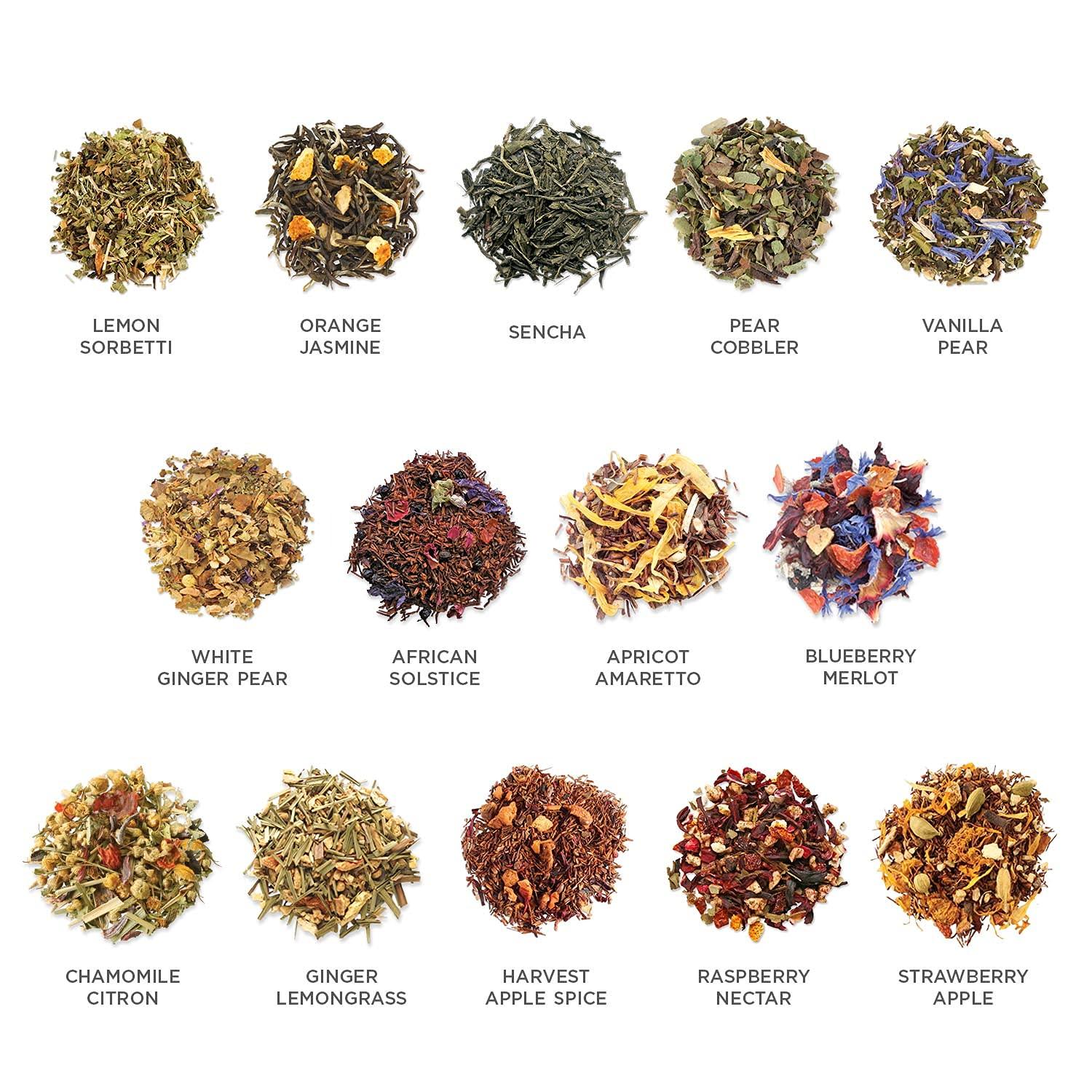 Tea Forte Assorted Tea Gift Set - 28 Loose Leaf Teas in Single Steeps ...