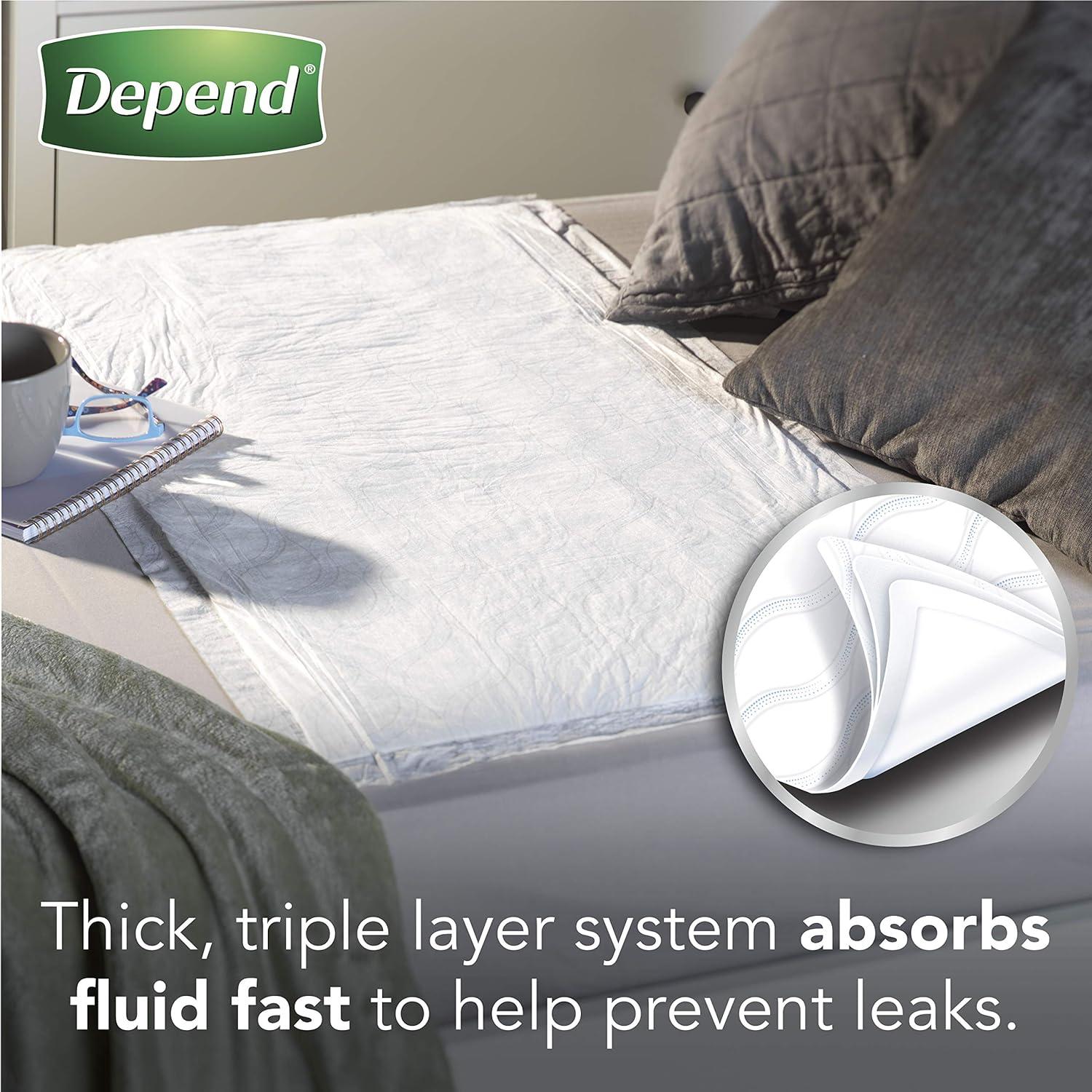 Depend Underpads (Formerly Bed Protectors) for Incontinence Disposable ...