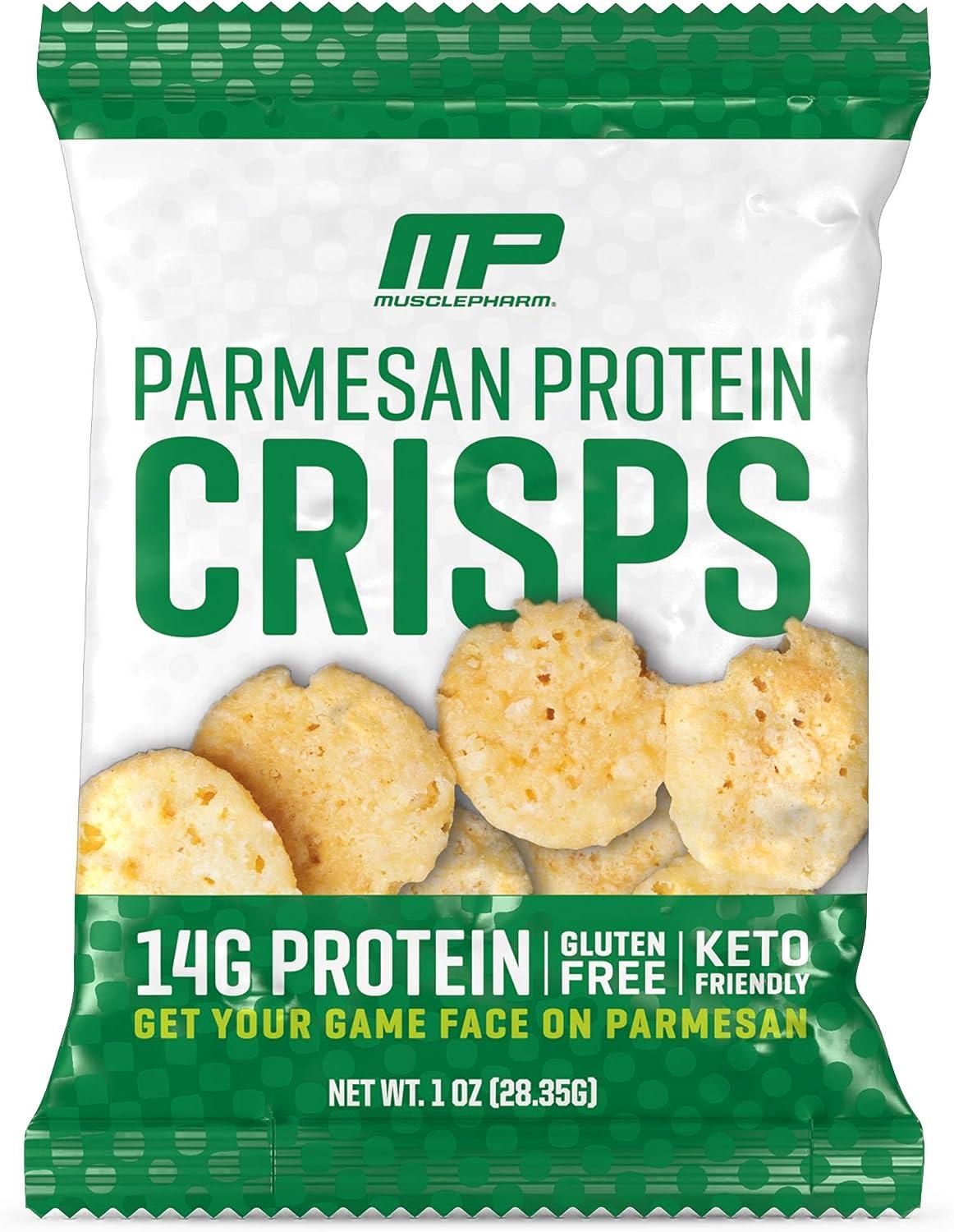 MusclePharm Protein Cheese Crisps - 14g Protein - Parmesan Flavor - 1oz ...