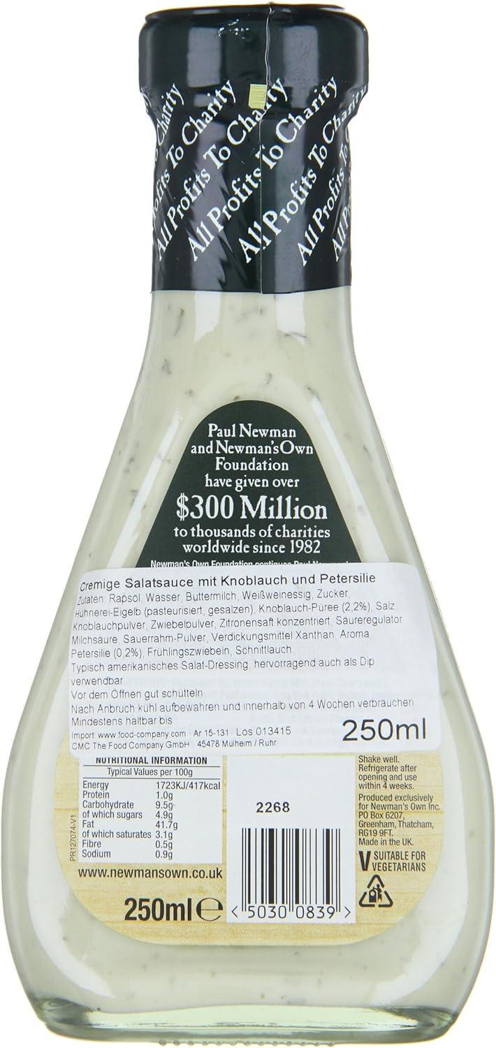 Newman's Own Ranch Dressing 250ml - Delicious and Creamy Dressing for ...