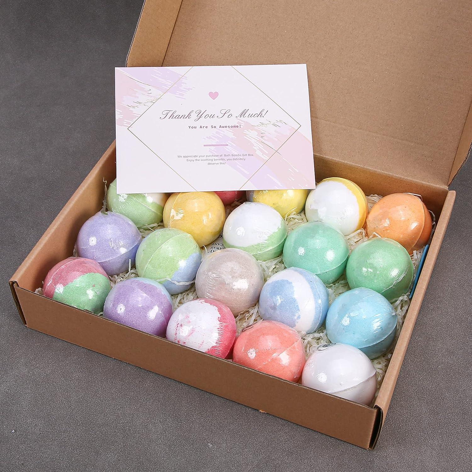 Rosyclo Bath Bombs Gift Set with Essential Oils - Perfect Spa Shower Kit for Bubble Bath - Ideal ...