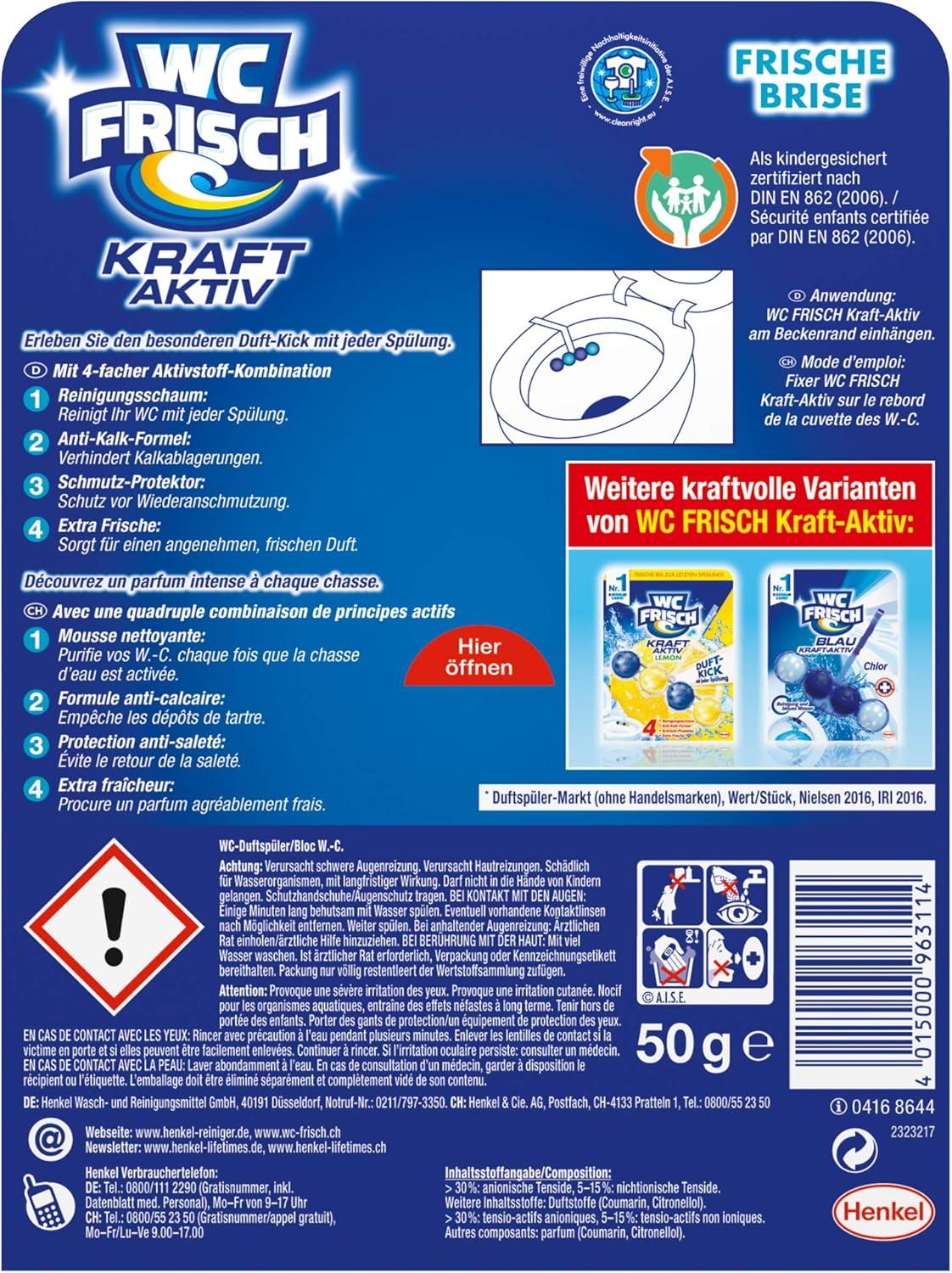 WC-Frisch Kraft-Aktiv Scented Fresh Breeze - 50g | Powerful Odor ...