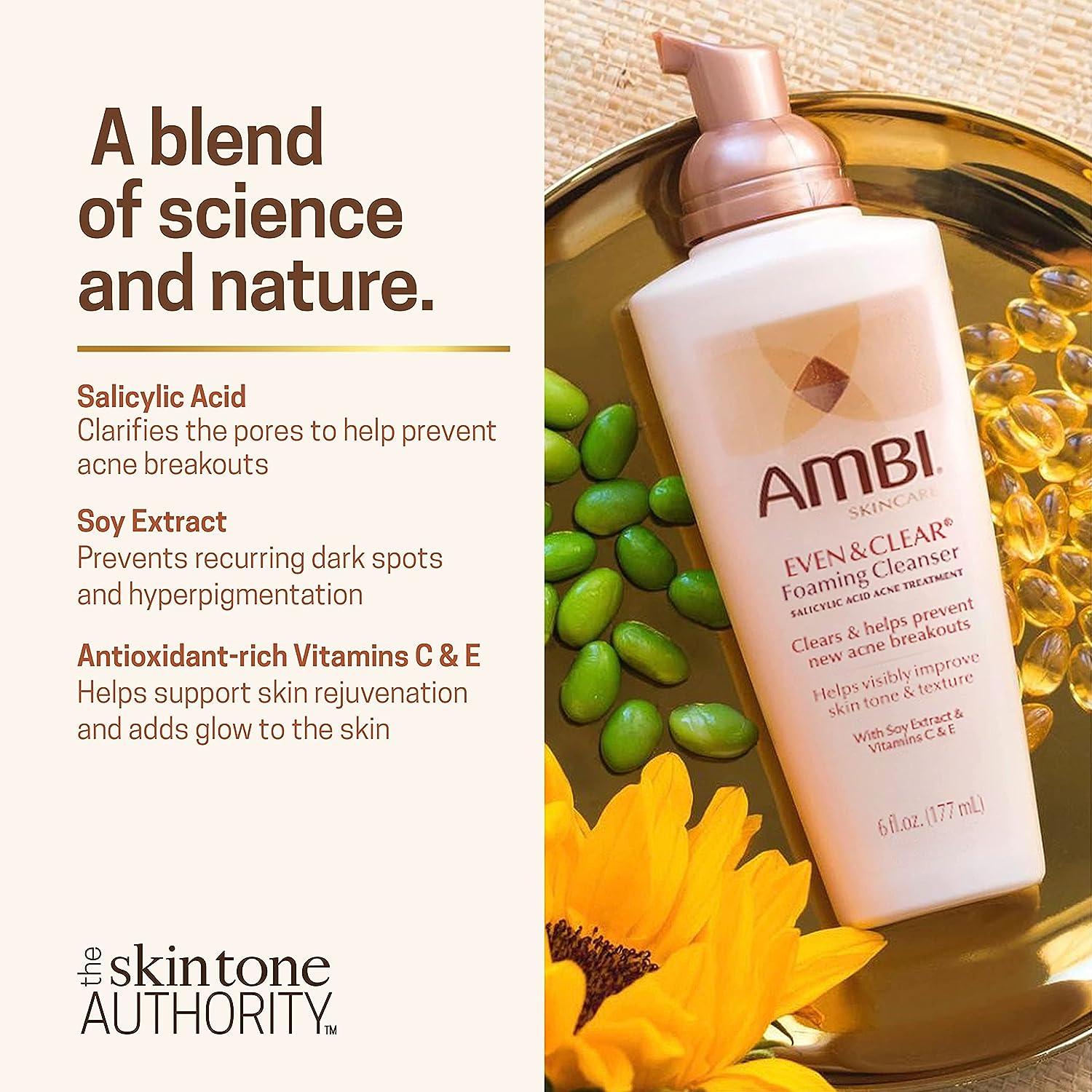 AMBI Even and Clear Foaming Cleanser 6 oz - Salicylic Acid Acne Treatment | Buy Now with Express ...