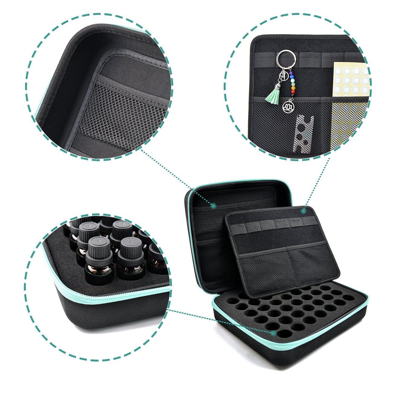 Beschan Essential Oil Storage Case - Holds 42 Bottles, Travel-Friendly ...