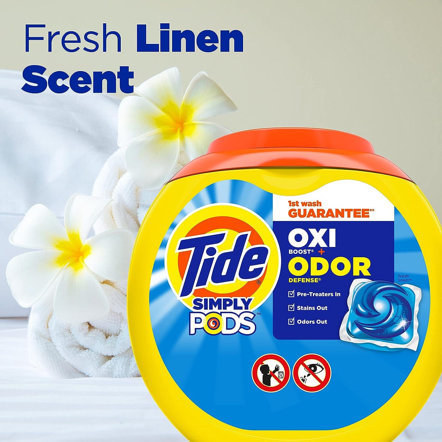 Tide Simply Pods Odor Rescue Liquid Laundry Detergent Pacs - 55 Count, 3-in-1 Powerful Formula ...