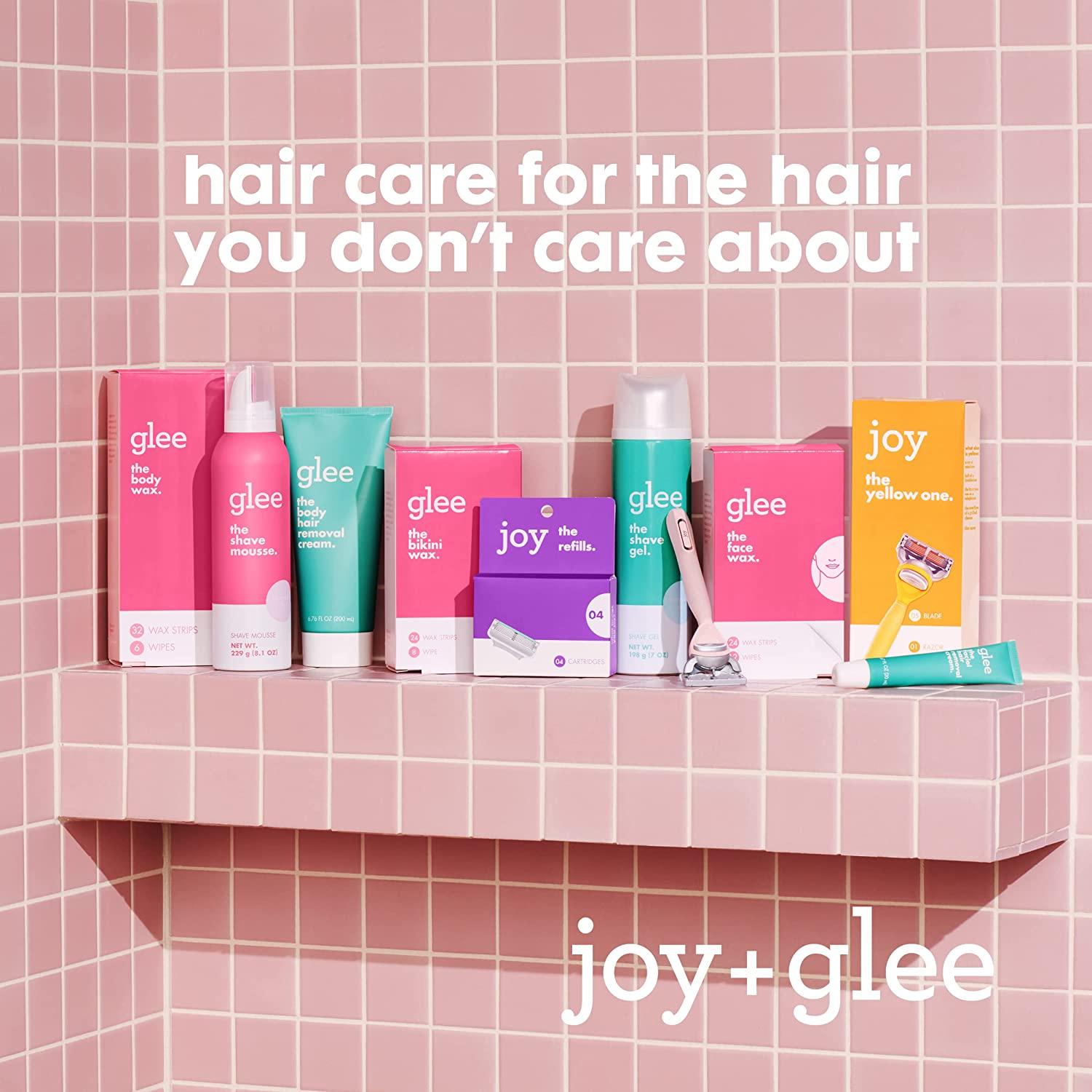 JOY Glee Body Wax Kit for Women - 32 Wax Strips, 6 Finishing Wipes, 38 ...