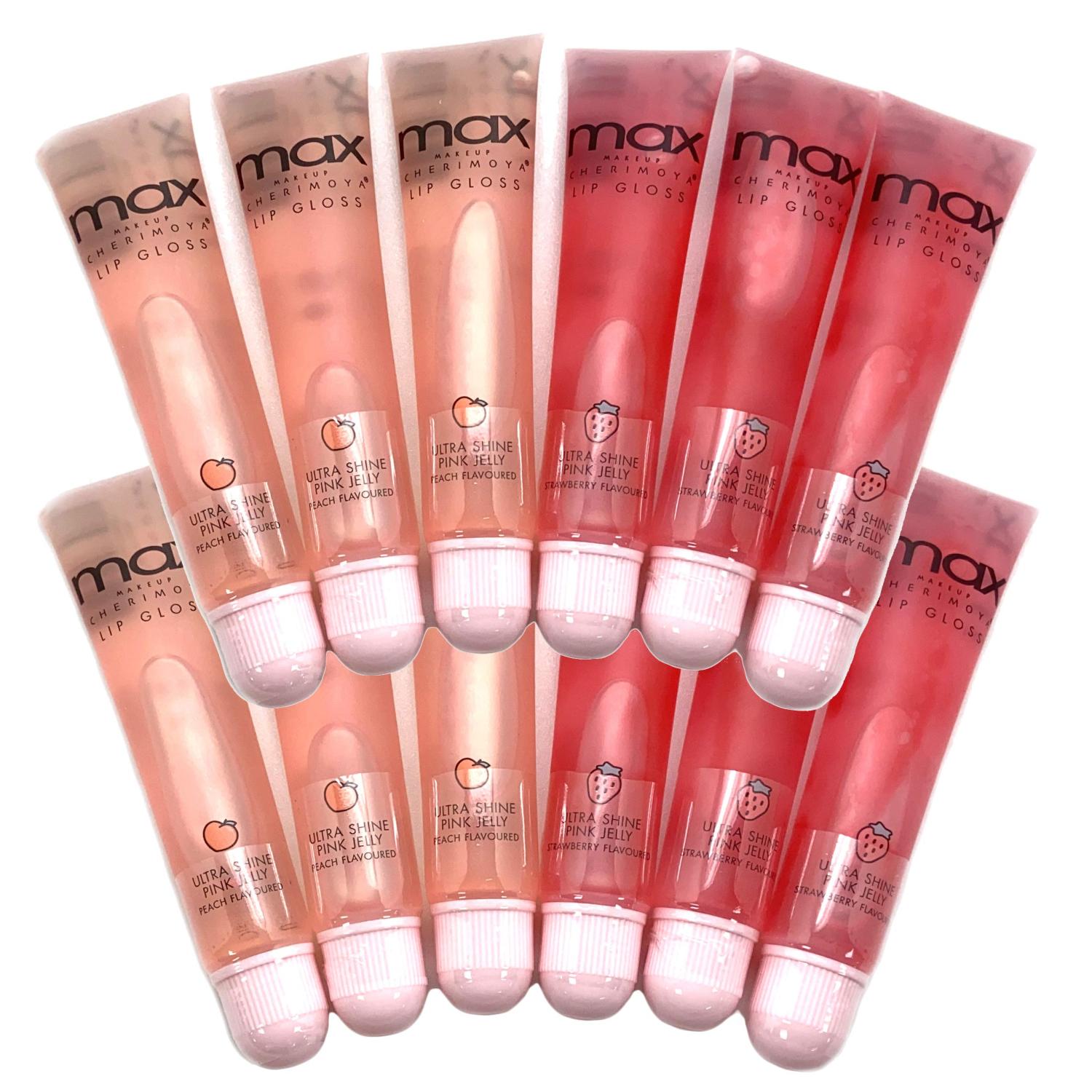 Cherimoya Clear Lip Polish Bulk in Peach and Strawberry Shades | Buy Now with Express ...