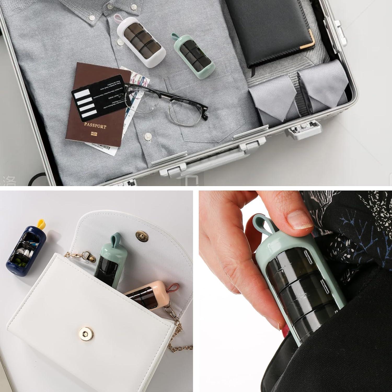 Minimalist White Pill Box for Vitamins | On-the-Go Tablet Organizer ...