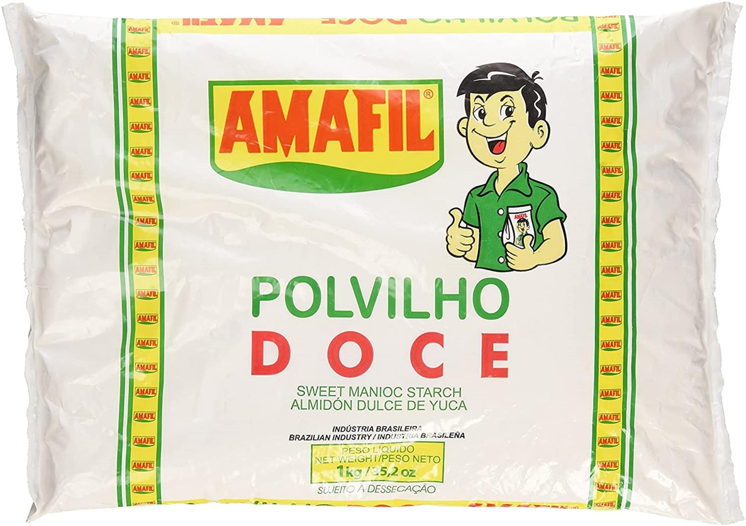 Amafil Polvilho Doce Sweet Manioc Starch 2.2 lb (Pack of 2 | Buy Now ...
