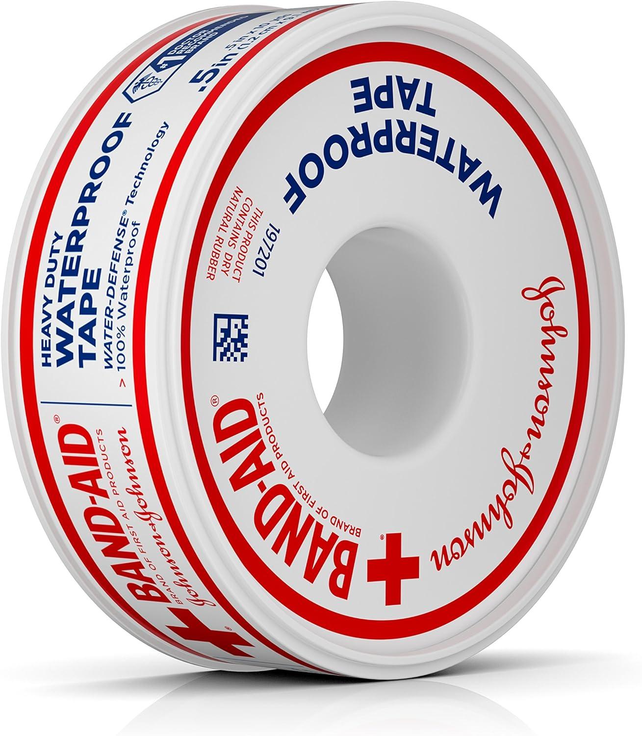 Band-Aid Waterproof First Aid Tapes 1/2 Inch x 10 yds (Pack of 6) | Buy ...