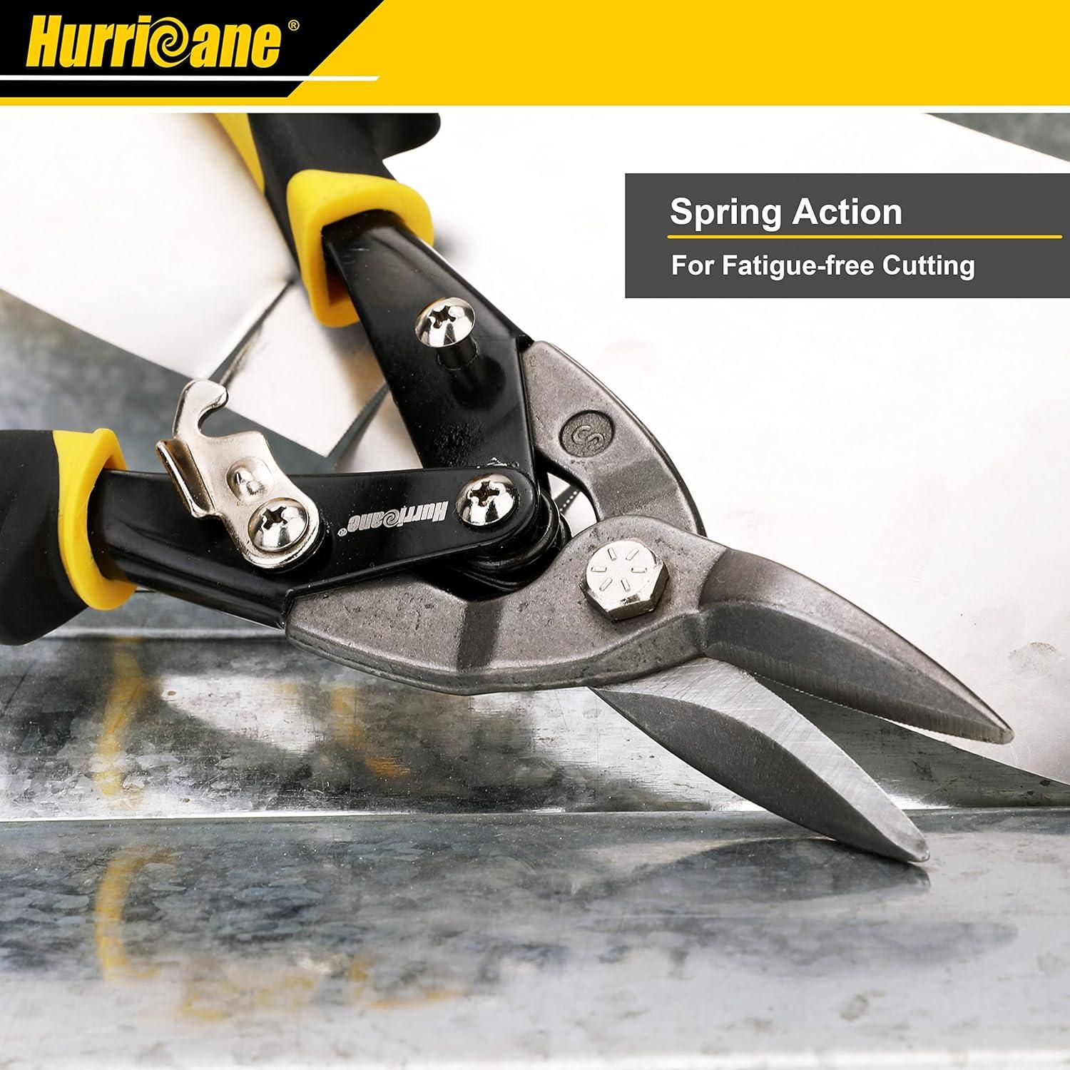 HURRICANE 3 Pcs Aviation Tin Snips Set Metal Cutter Shear for Cut Sheet ...