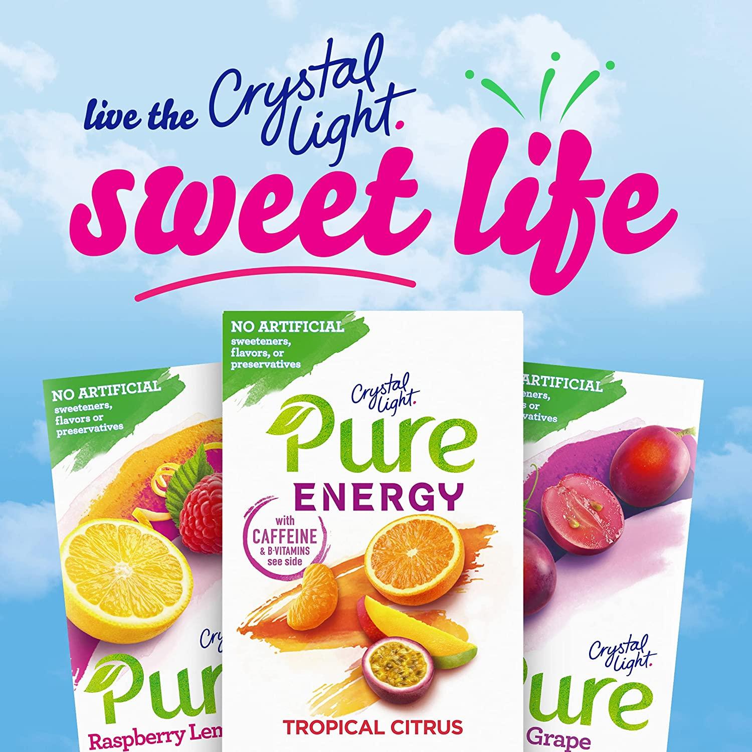 Crystal Light Pure Energy Tropical Citrus Drink Mix - 48 ct Pack | Buy ...