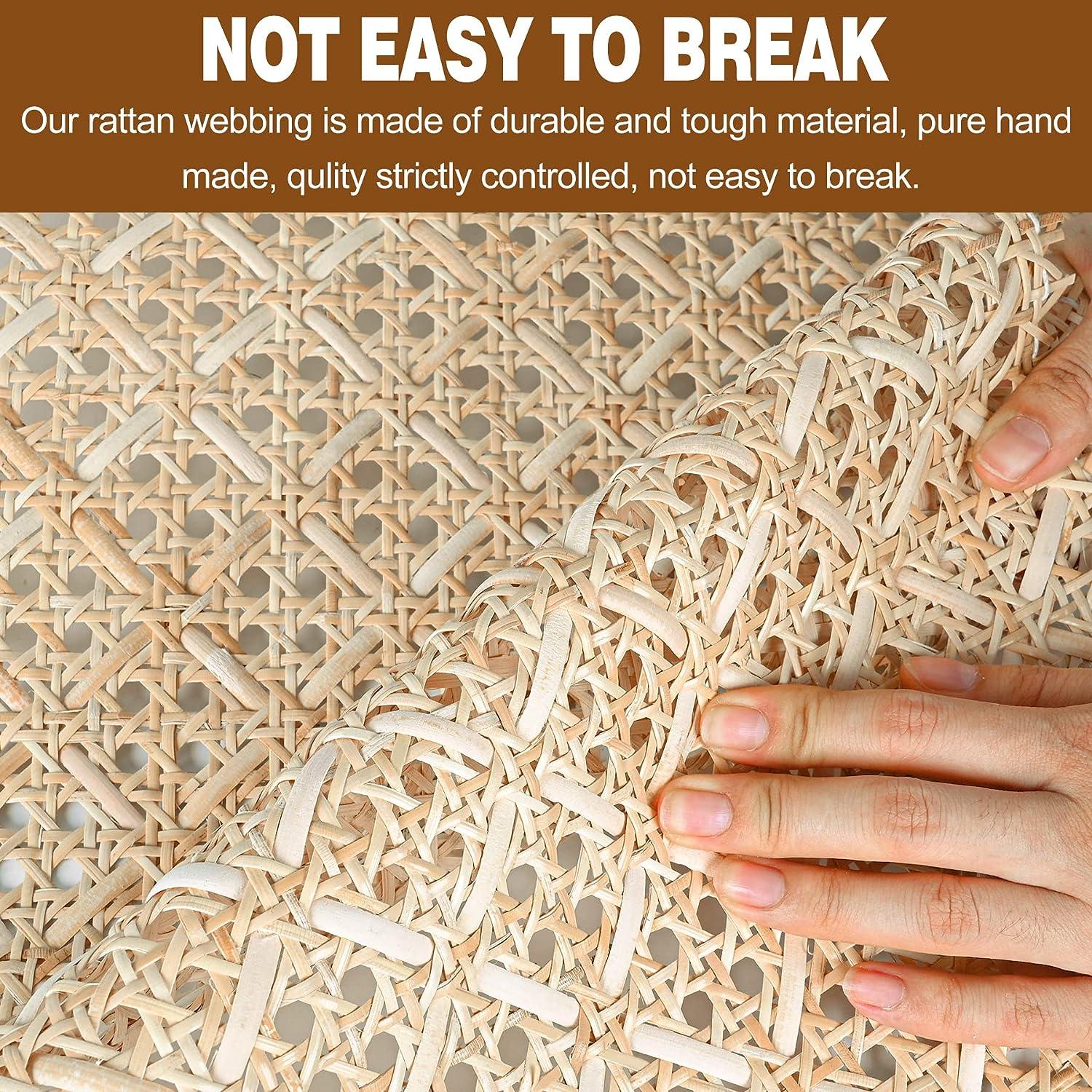 14 Pressed T Shape Cane Webbing Sheet - 3.3 ft Natural Rattan Roll for ...